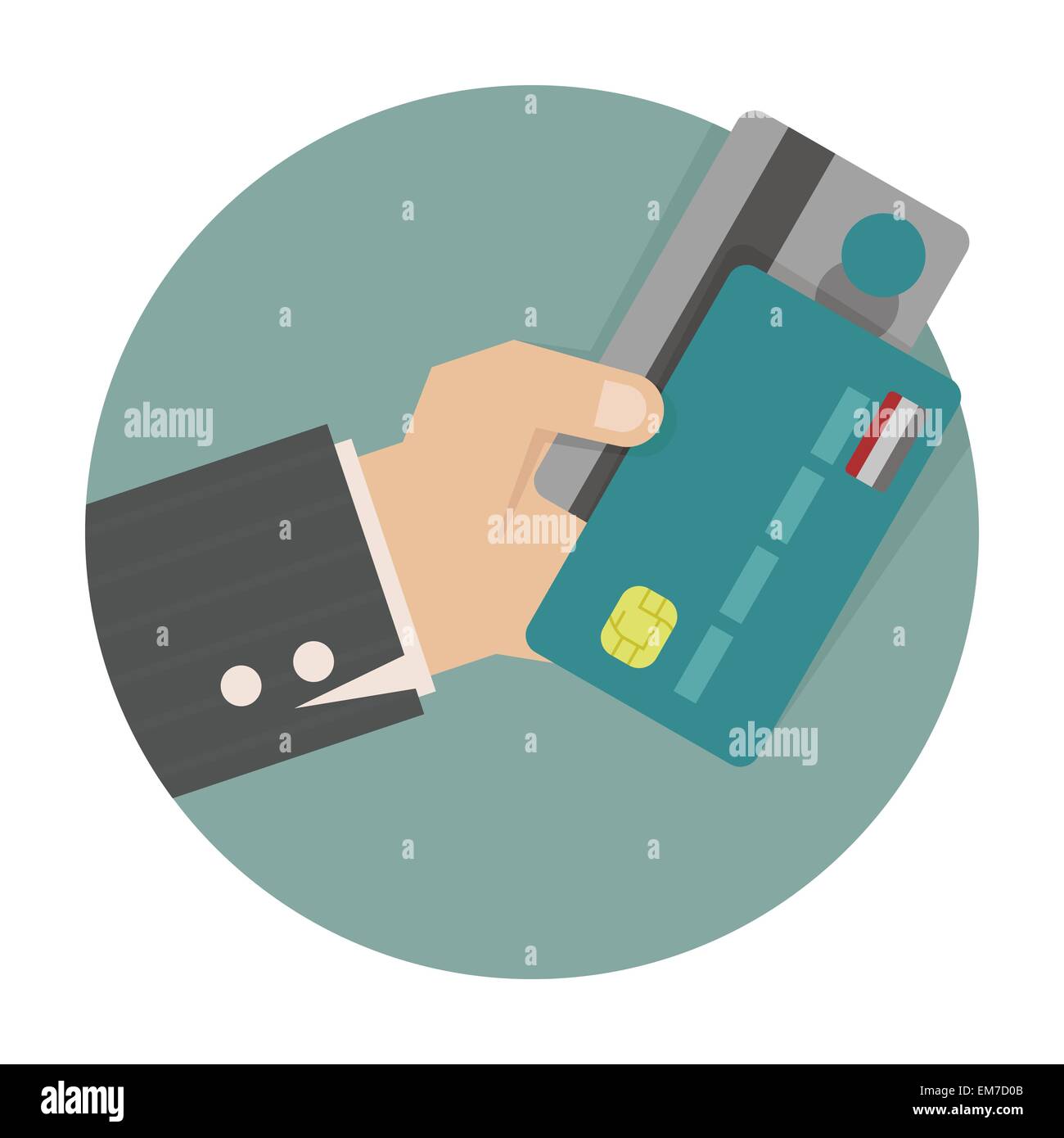 Hand holding visa credit card Stock Vector Images - Alamy