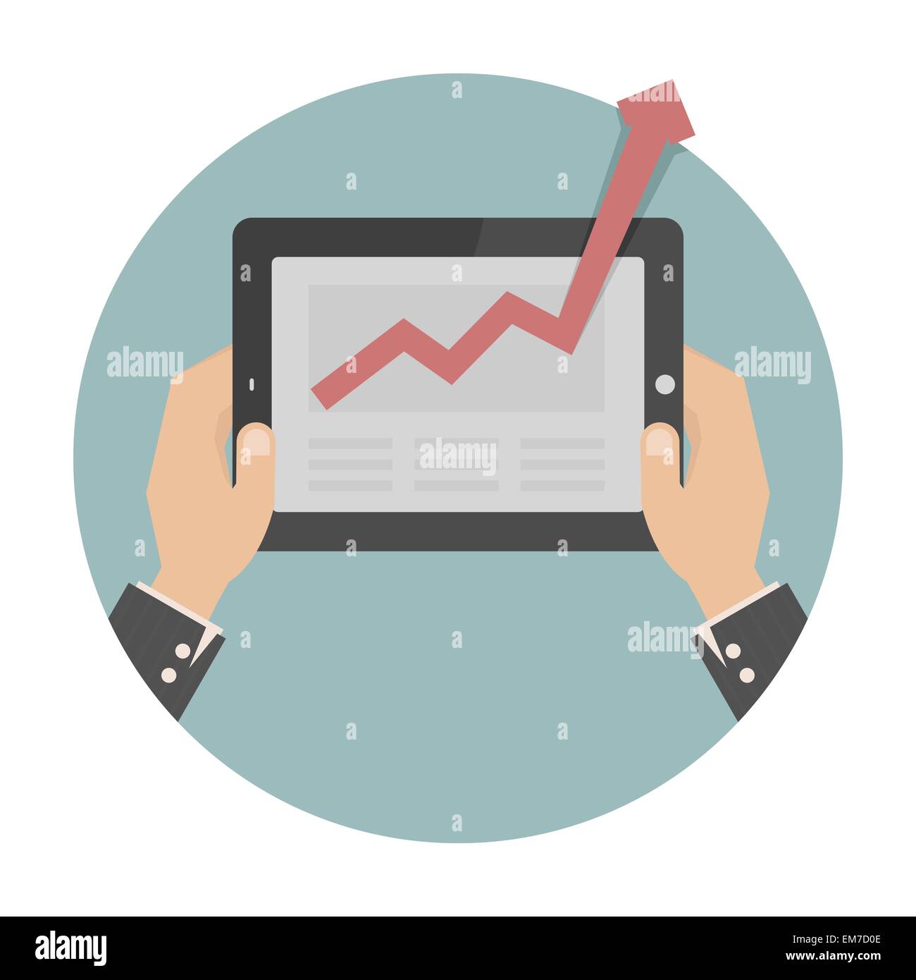 Tablet chart hand Stock Vector Images - Alamy