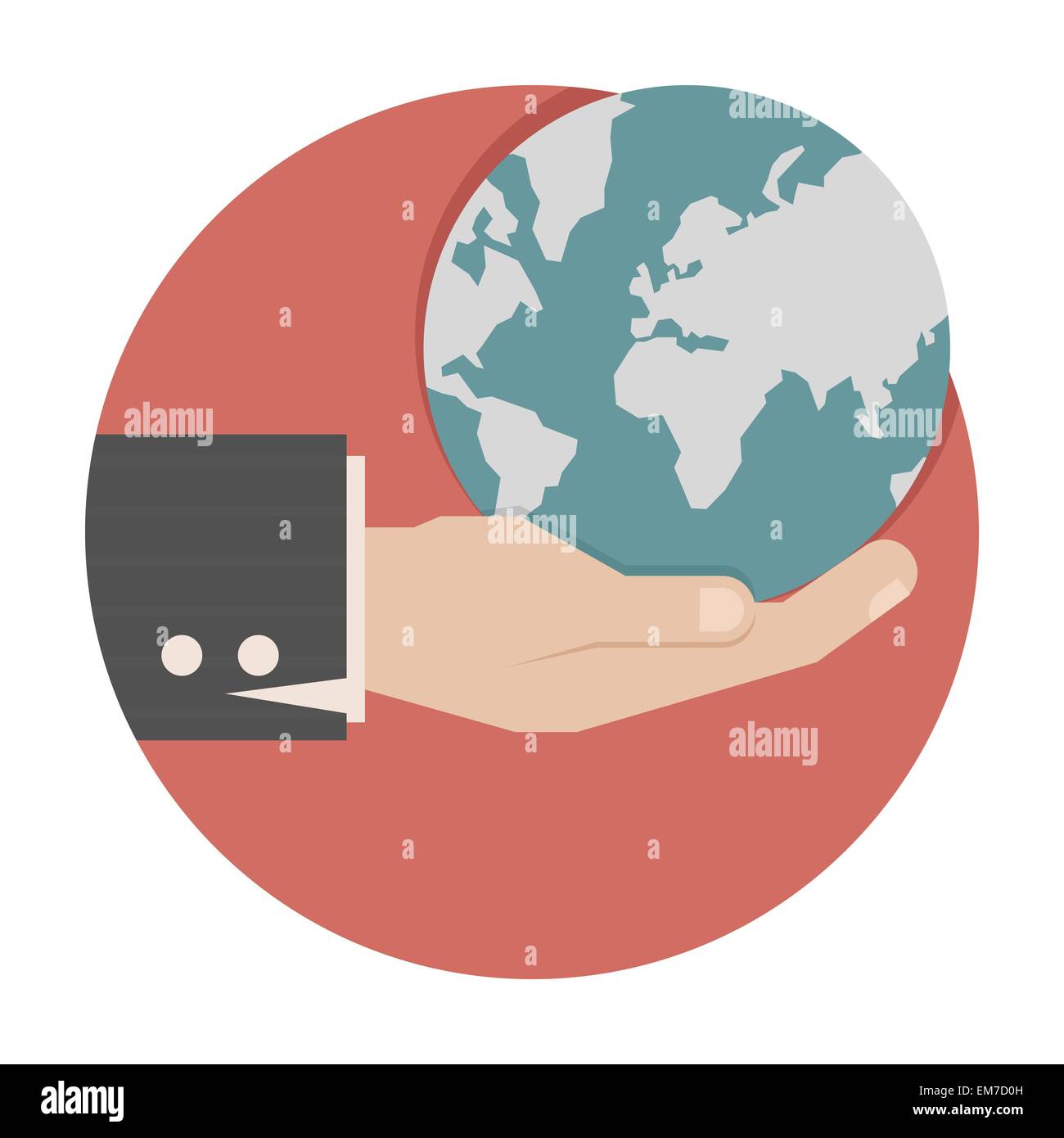 Earth on human Stock Vector Image & Art - Alamy