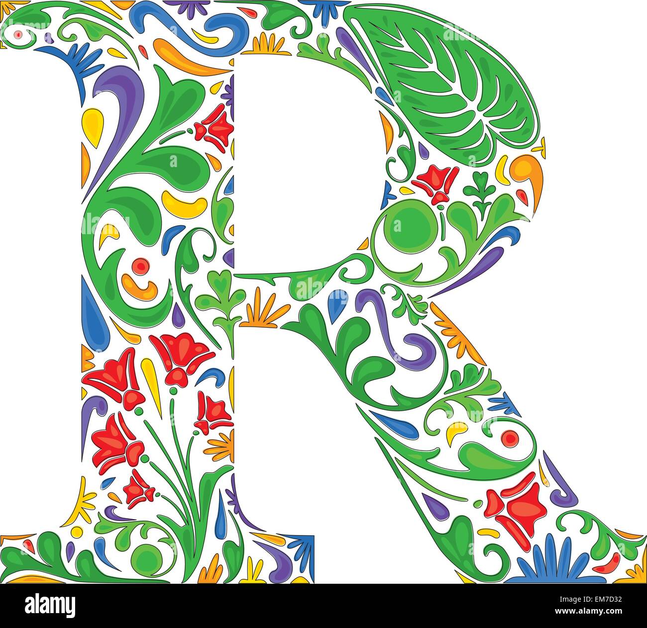 Decorative capital letter r hi-res stock photography and images - Alamy