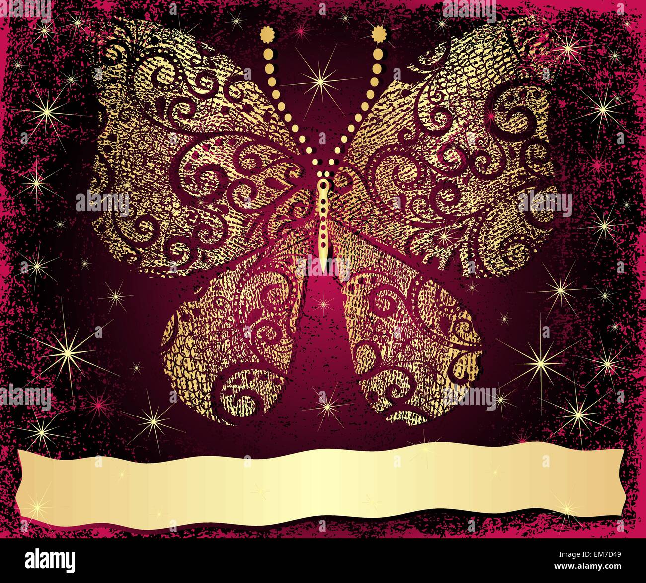 Purple grungy Christmas frame Stock Vector Image & Art - Alamy