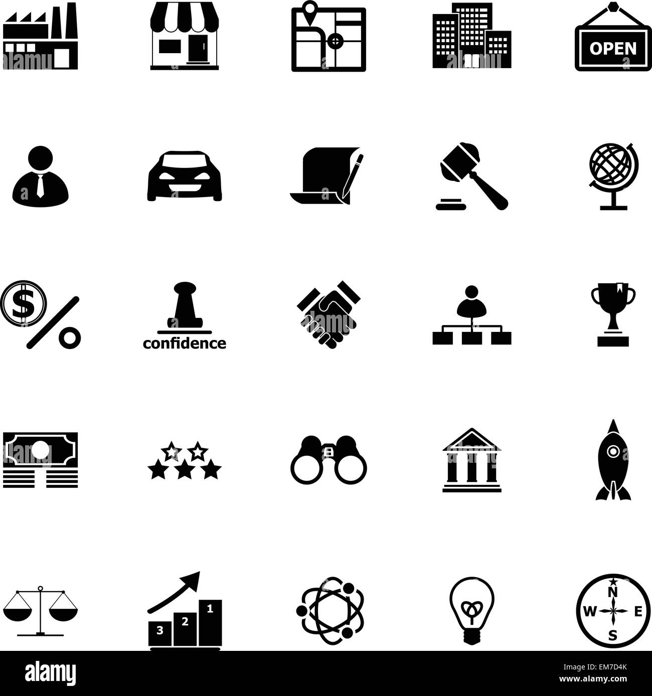 Franchise icons on white background, stock vector Stock Vector Image ...