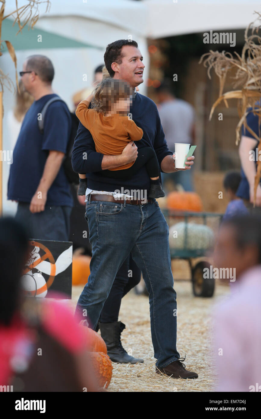 Molly Sims and husband Scott Stuber take their son, Brooks to Mr. Bones ...