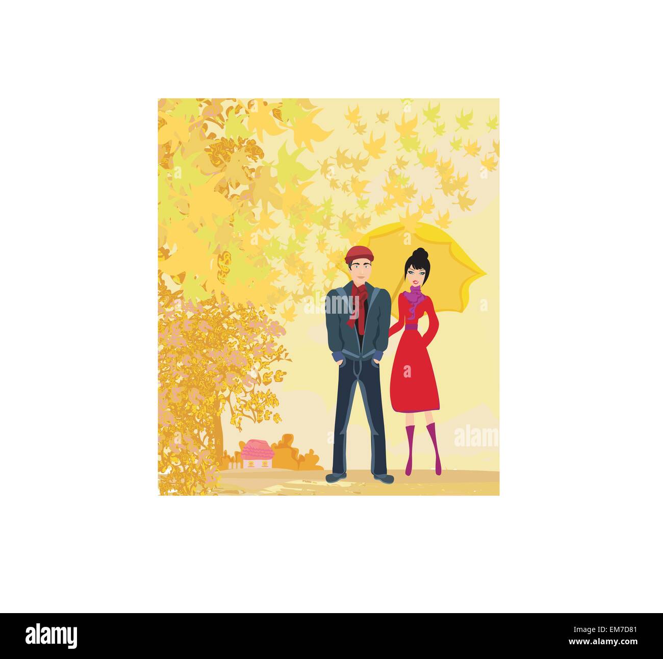 Happy man autumn style Cut Out Stock Images & Pictures - Alamy