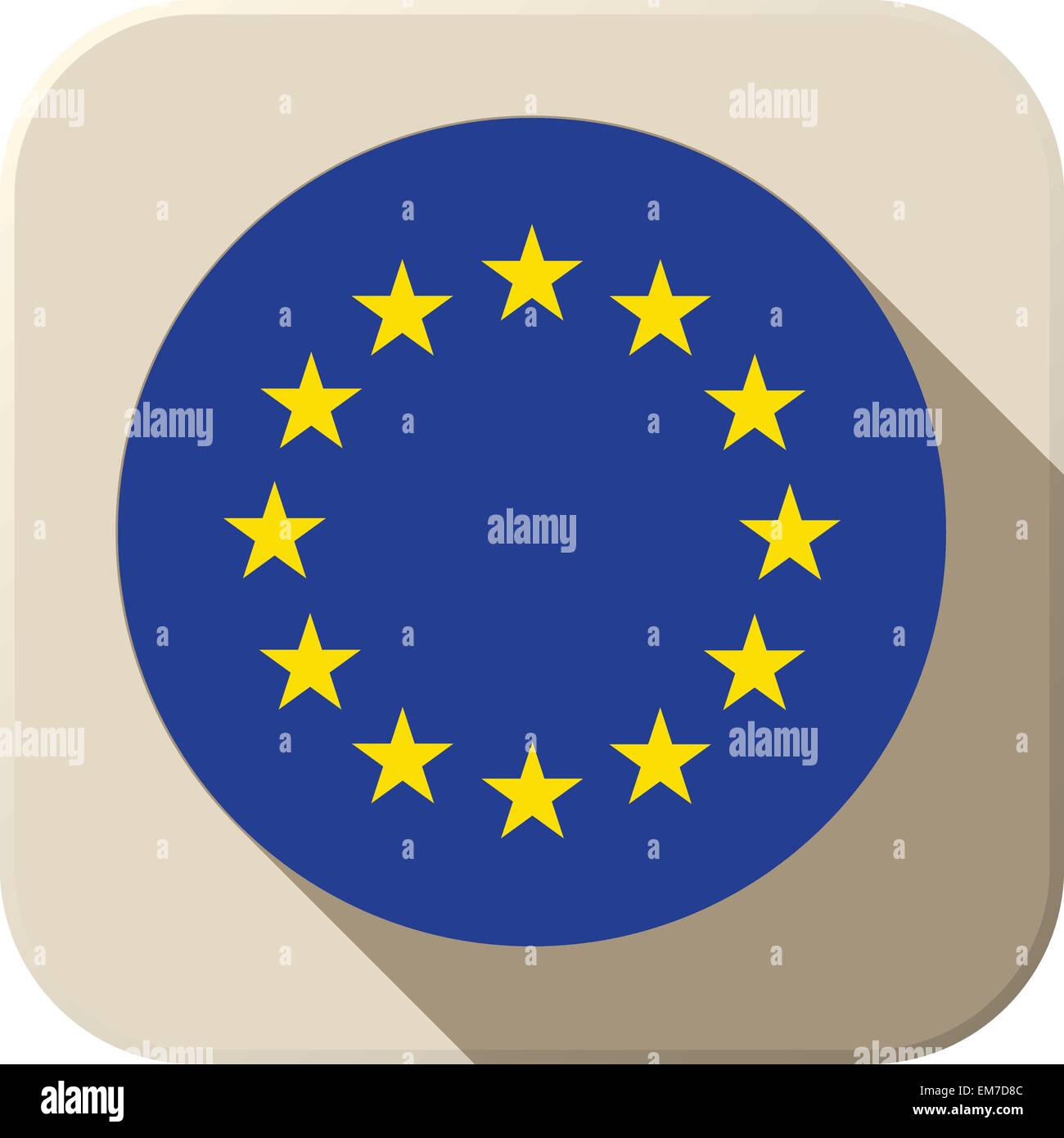 Europe Flag Button Icon Modern Stock Vector Image & Art - Alamy