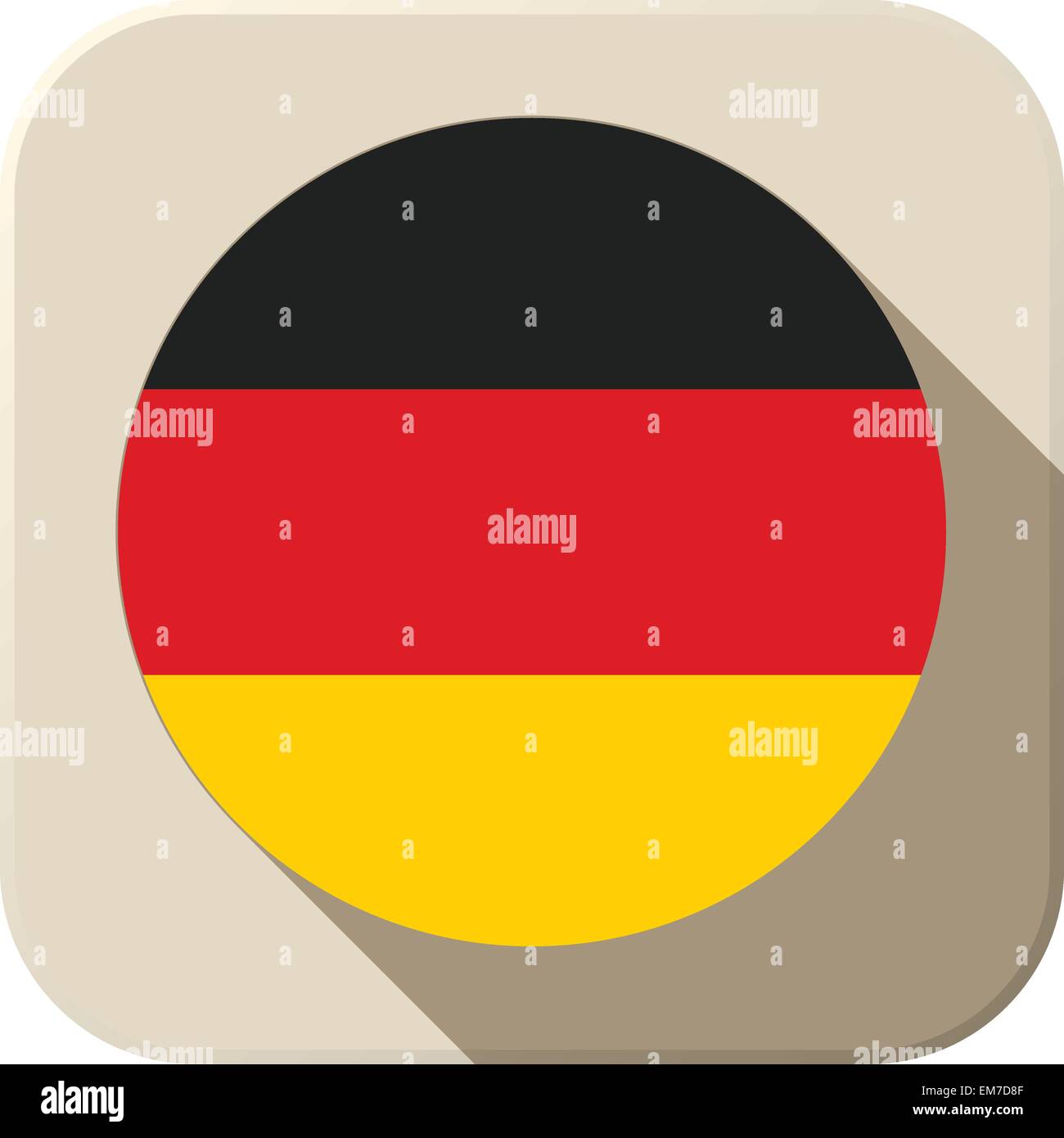 Germany Flag Button Icon Modern Stock Vector Image & Art - Alamy