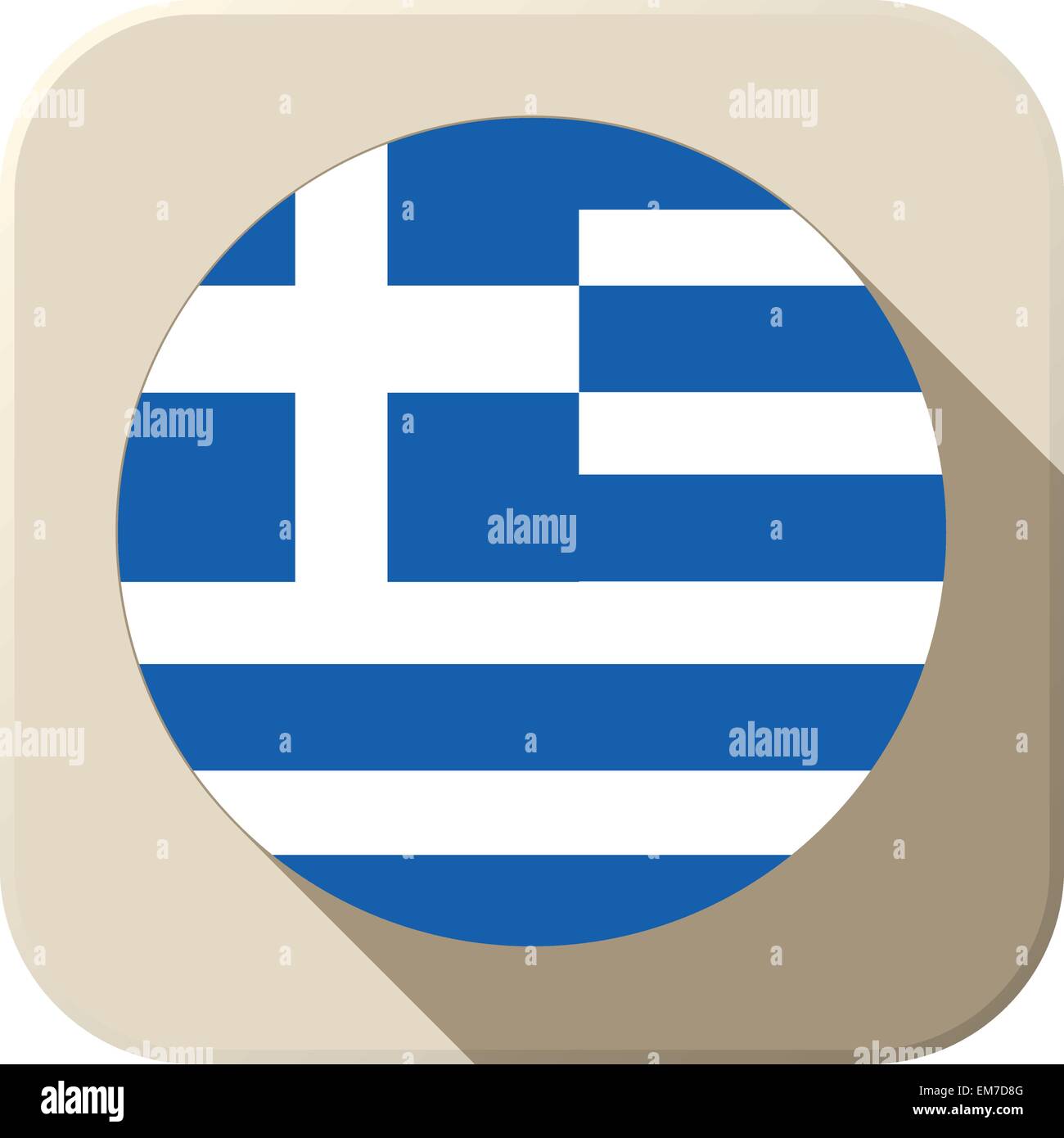 Greece Flag Button Icon Modern Stock Vector Image & Art - Alamy