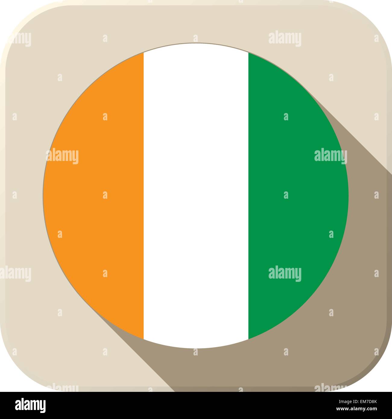 Ireland Flag Button Icon Modern Stock Vector Image & Art - Alamy