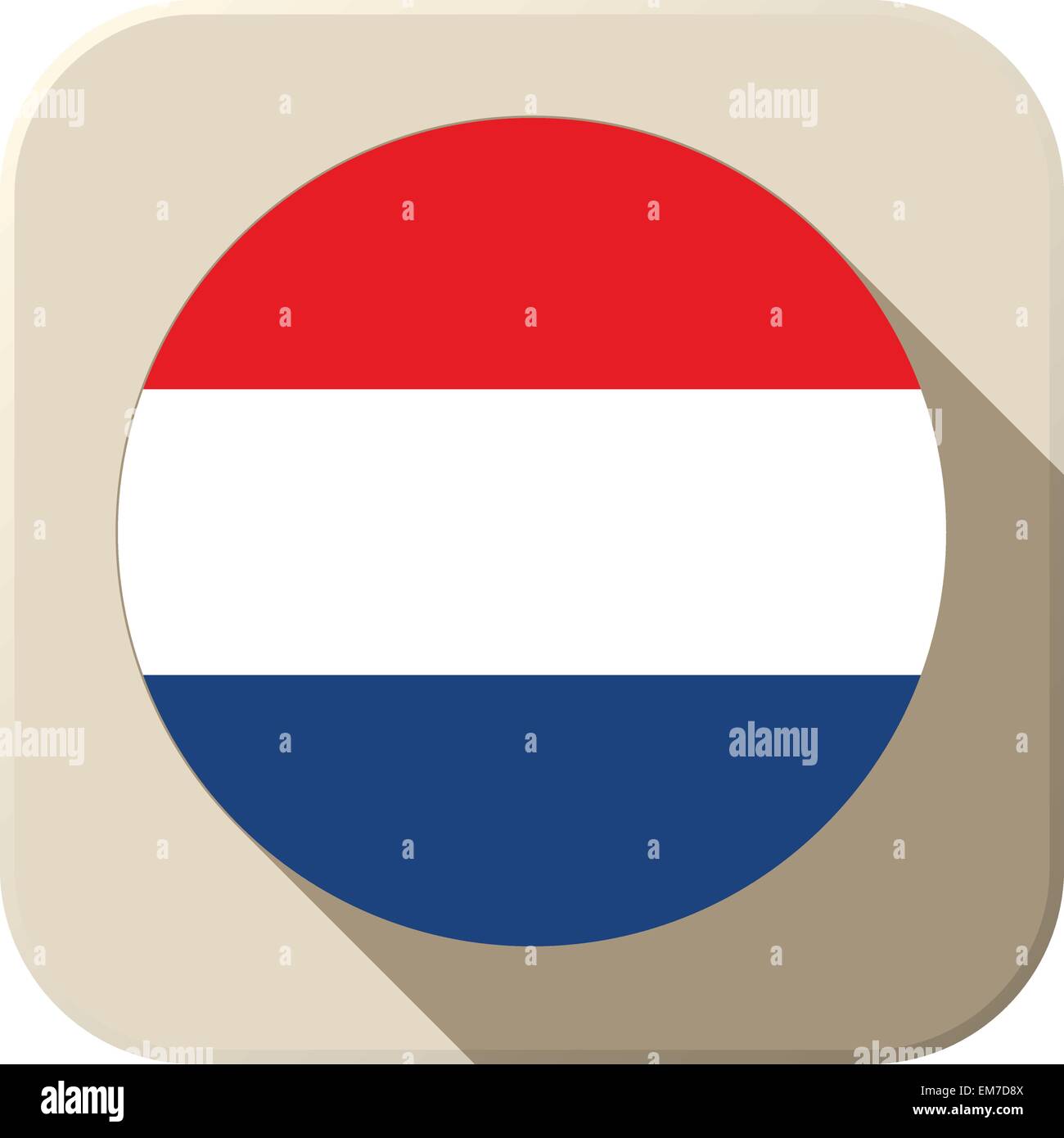 Netherlands Flag Button Icon Modern Stock Vector Image & Art - Alamy