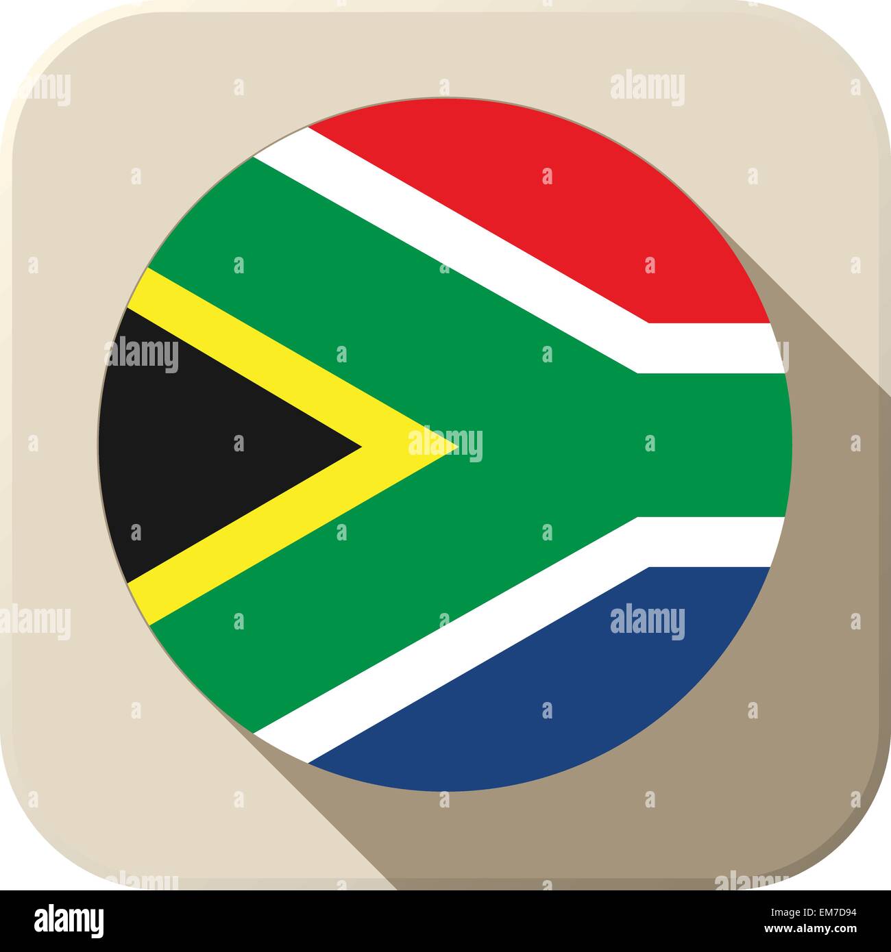 South Africa Flag Button Icon Modern Stock Vector Image And Art Alamy