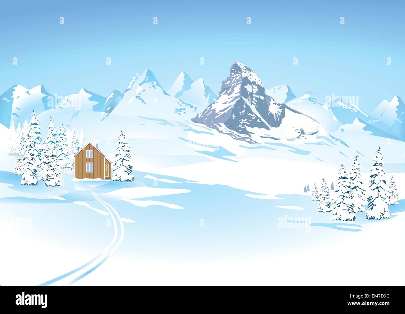 View landscape in mountain Stock Vector Images - Alamy