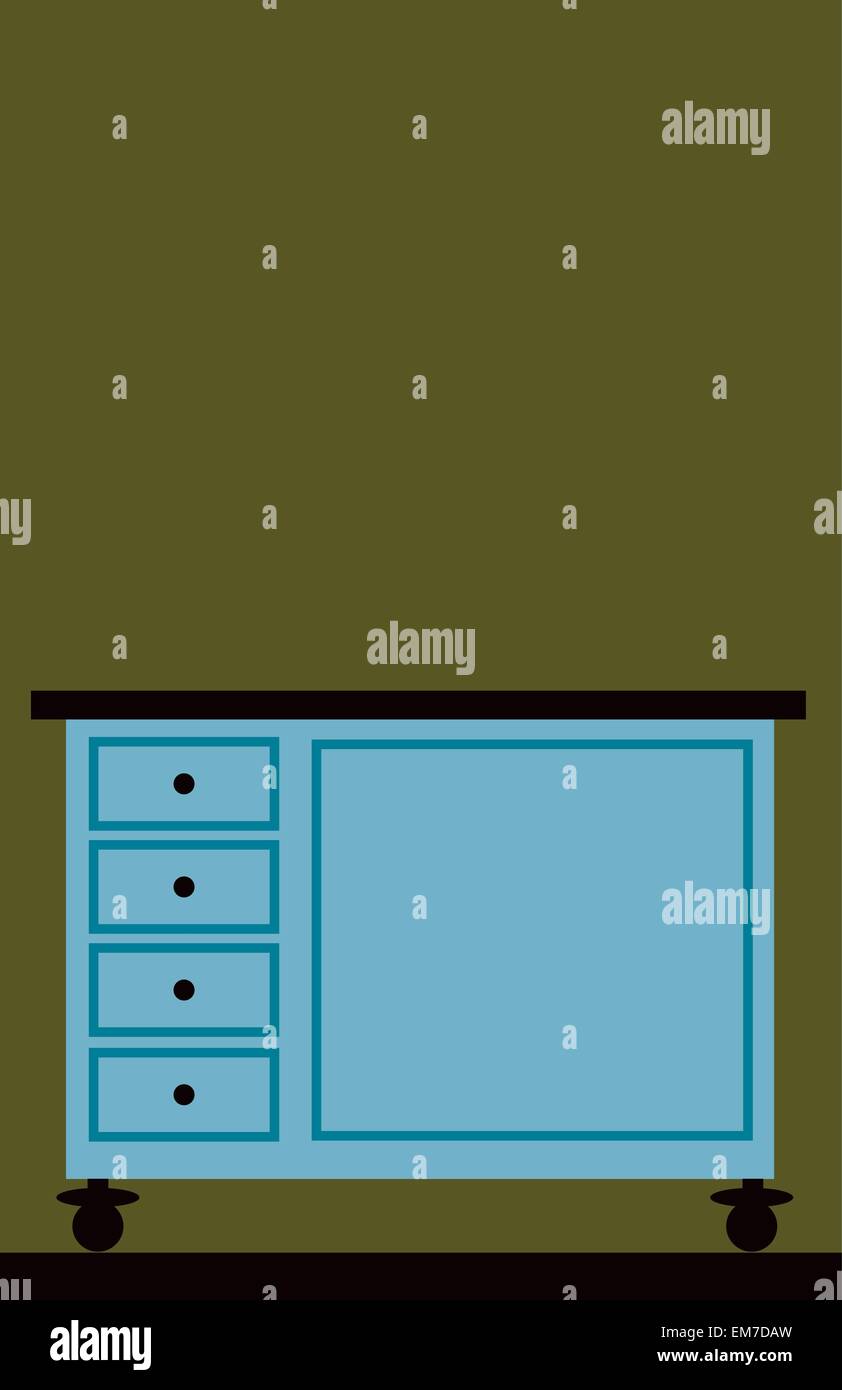 Wood desk drawer Stock Vector Images - Alamy