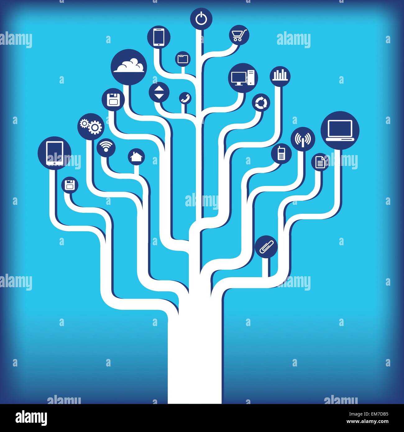 Technology tree background Stock Vector Image & Art - Alamy