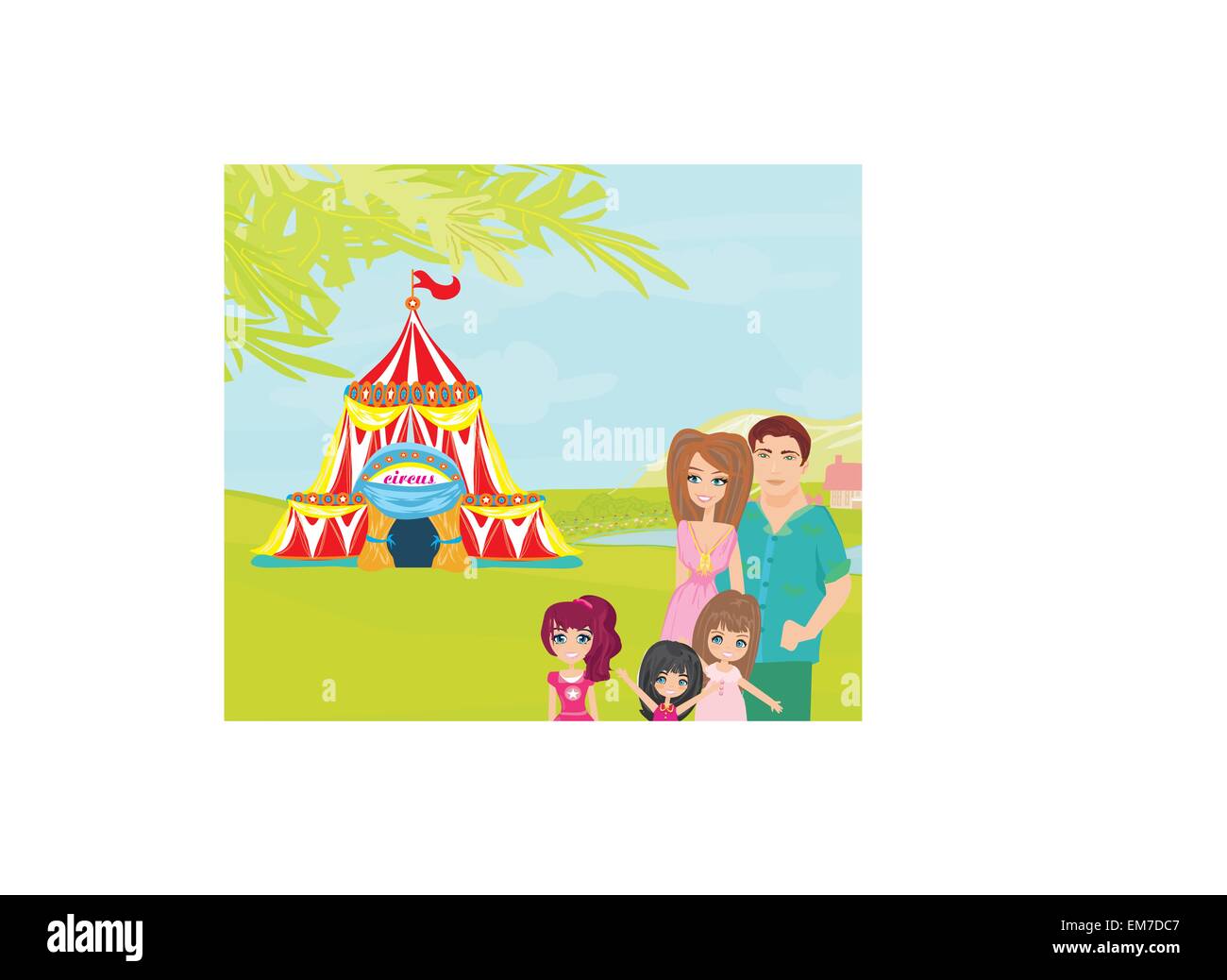 Festival family summer Cut Out Stock Images & Pictures - Alamy