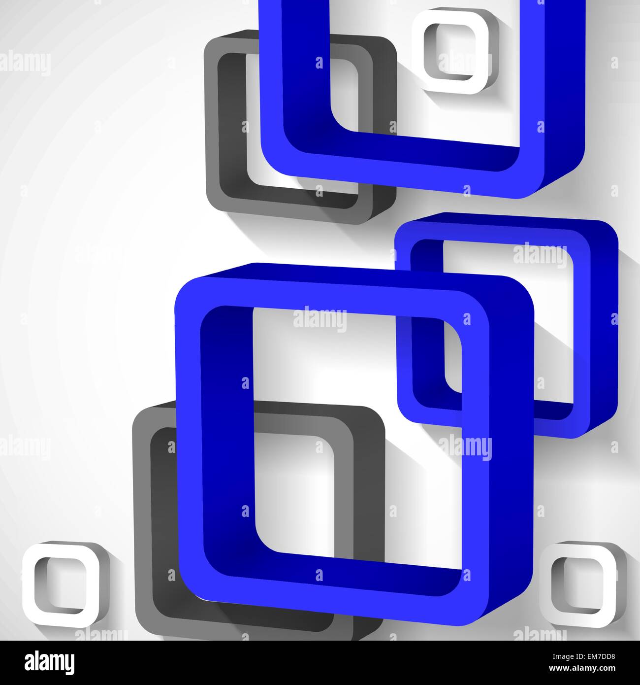 Abstract Blue Squares Stock Vector Image & Art - Alamy