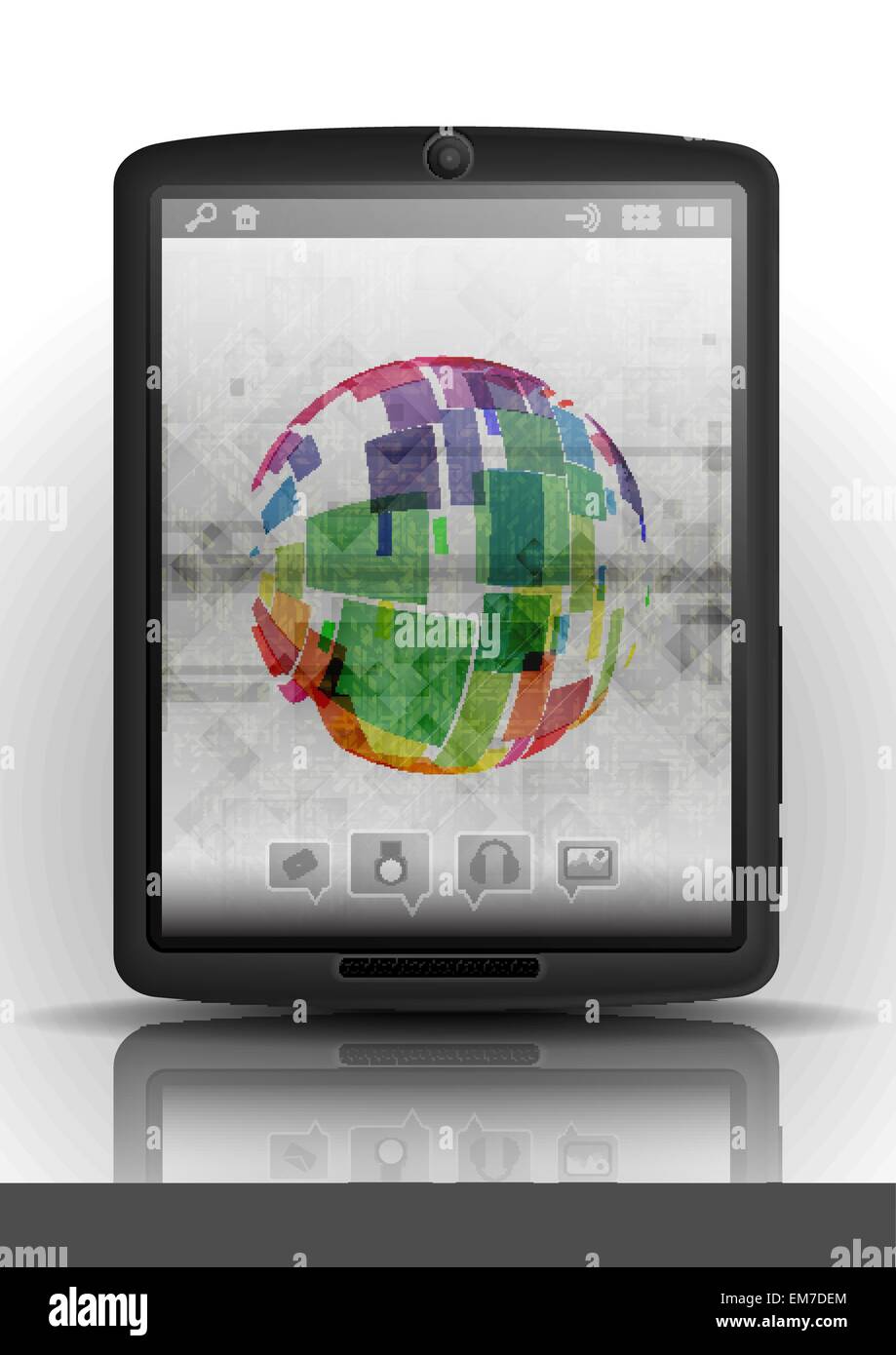 Digital tablet computer world Stock Vector Images - Alamy