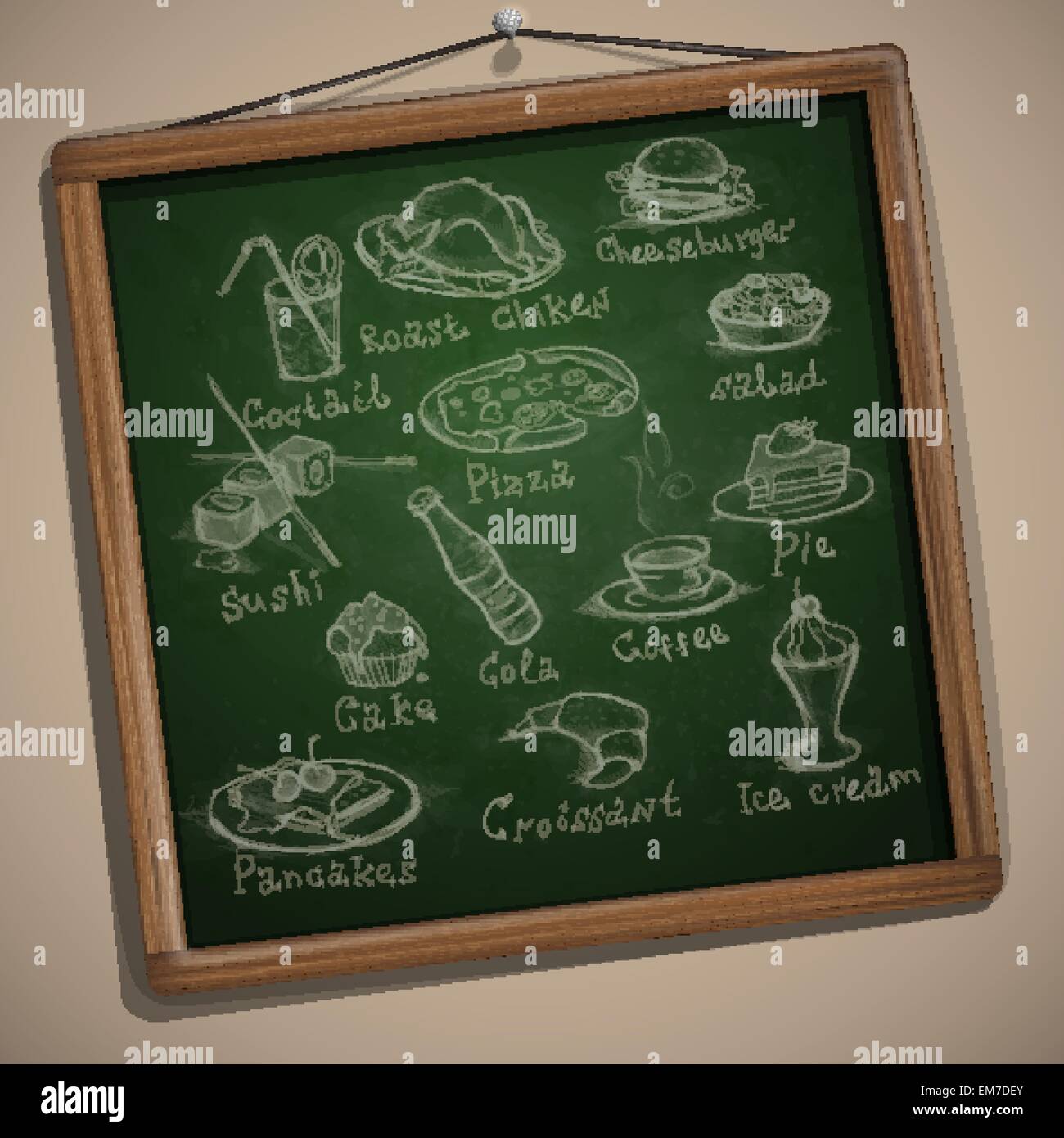 Coffee hand drawn elements Stock Vector Images - Alamy