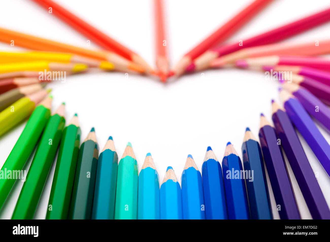 Heart crayons love hi-res stock photography and images - Alamy