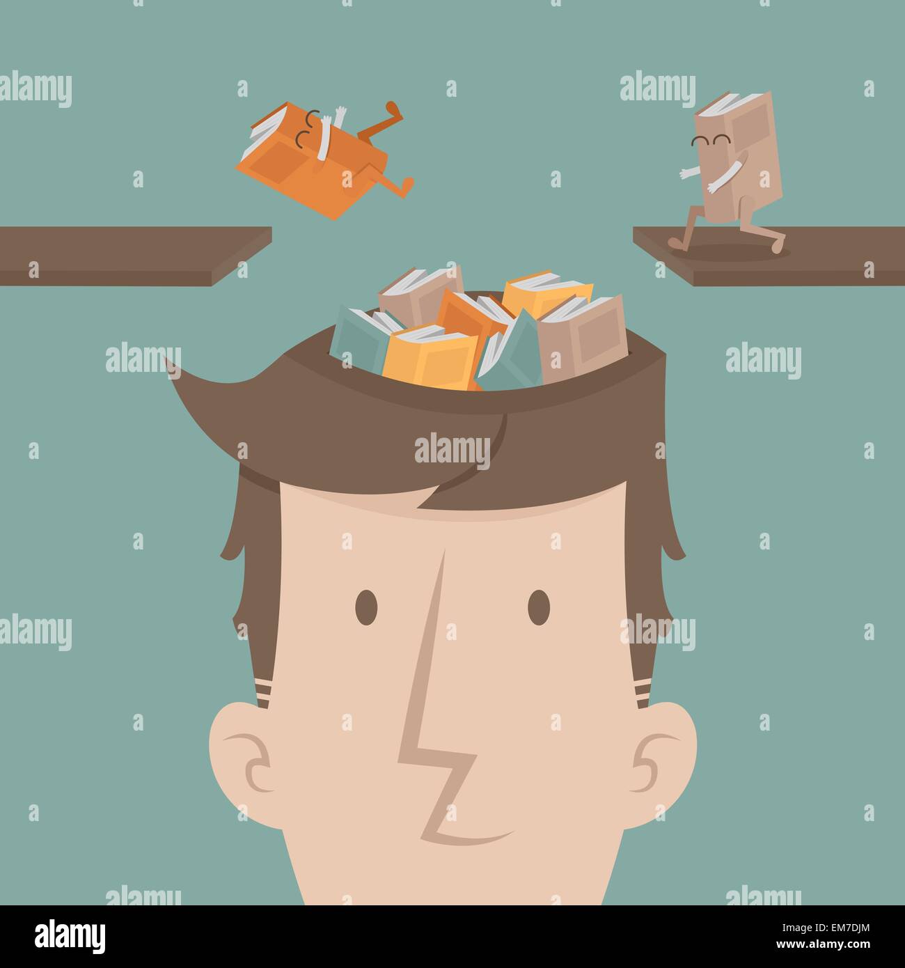 A man fill knowledge Stock Vector Image & Art - Alamy