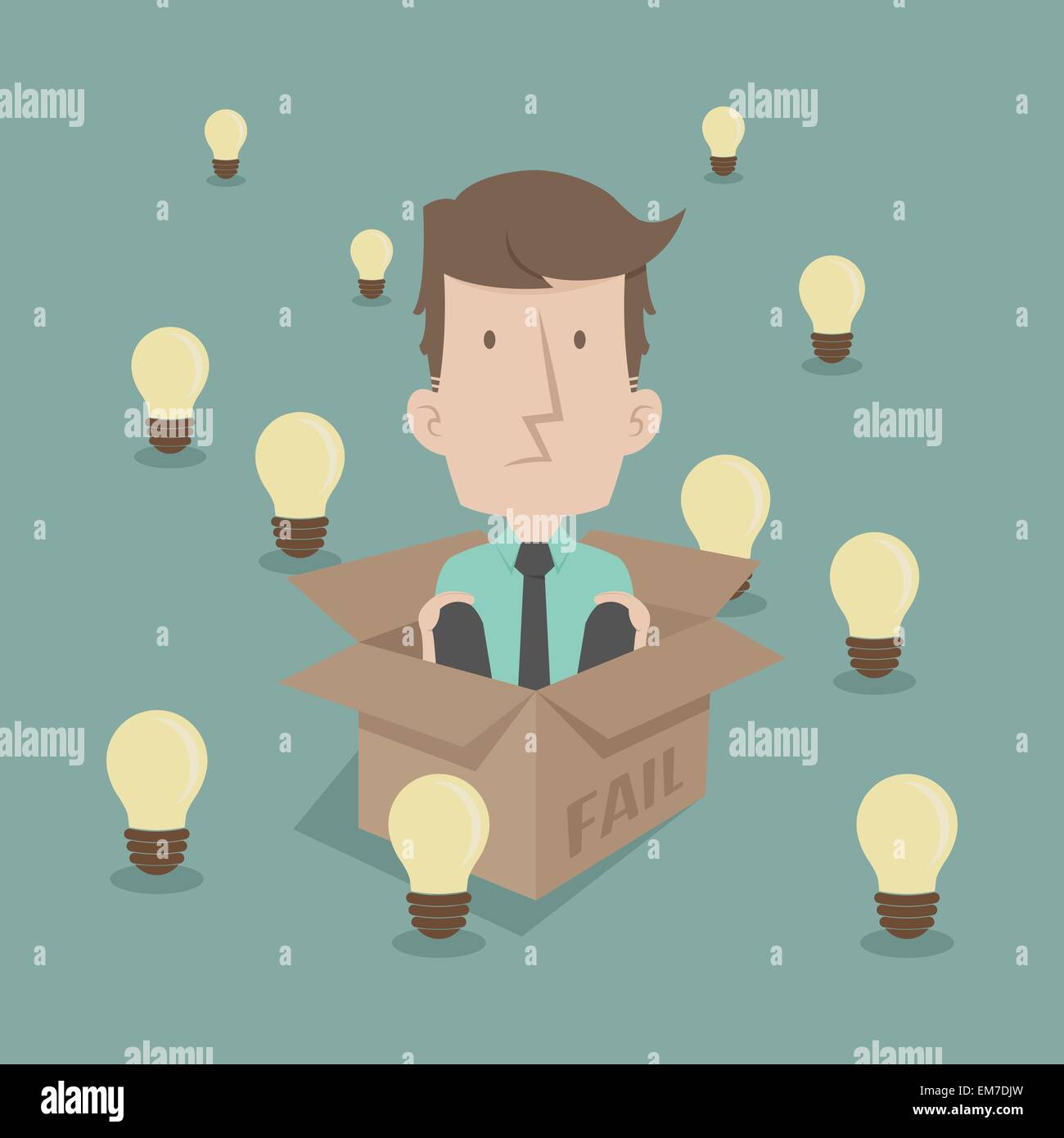 Cartoon man big brain hi-res stock photography and images - Alamy