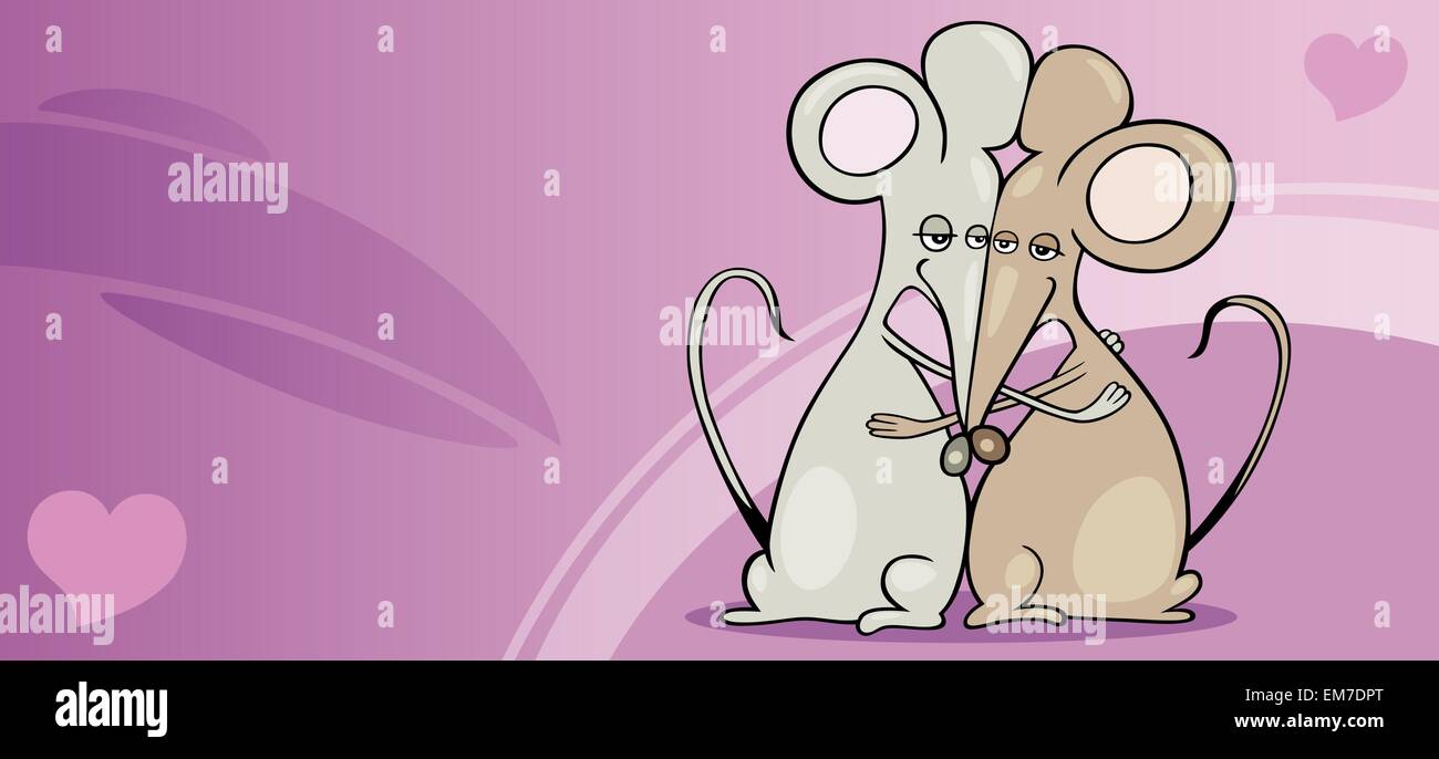 mice in love valentine card cartoon Stock Vector Image & Art - Alamy