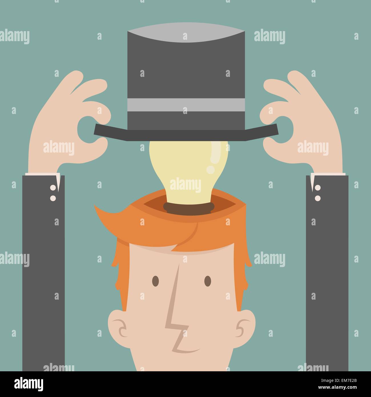 Businessman get idea Stock Vector Image & Art - Alamy