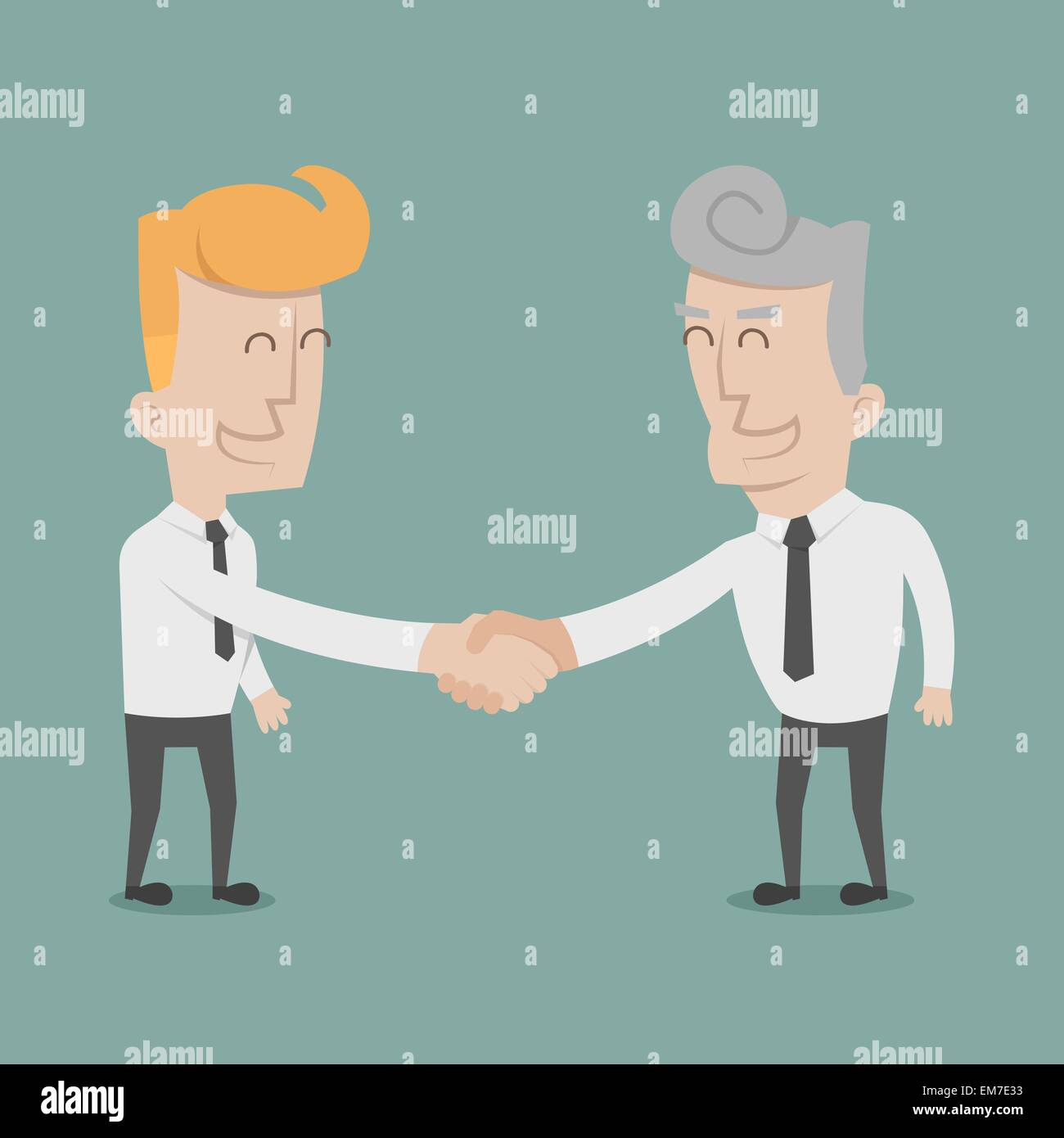 Two professional men shaking Stock Vector Images - Alamy