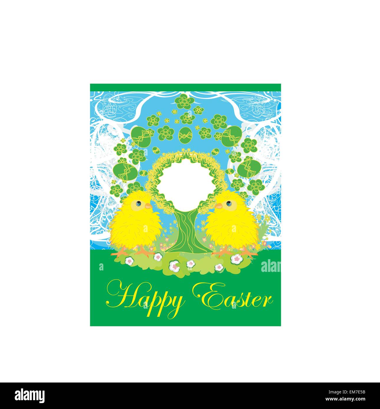 Easter eggs chickens Stock Vector Images - Alamy
