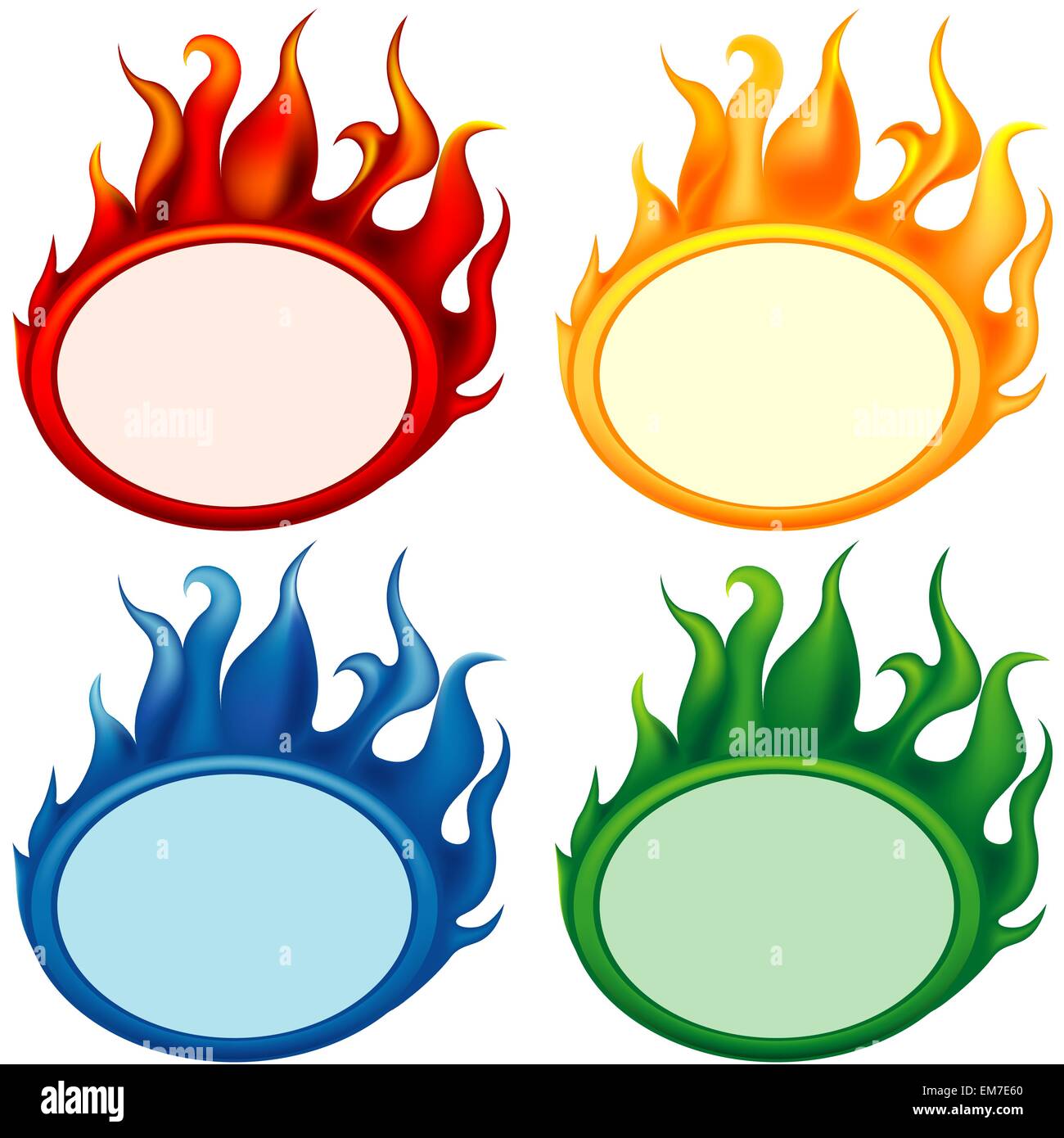 Fire flames banner Cut Out Stock Images & Pictures - Alamy