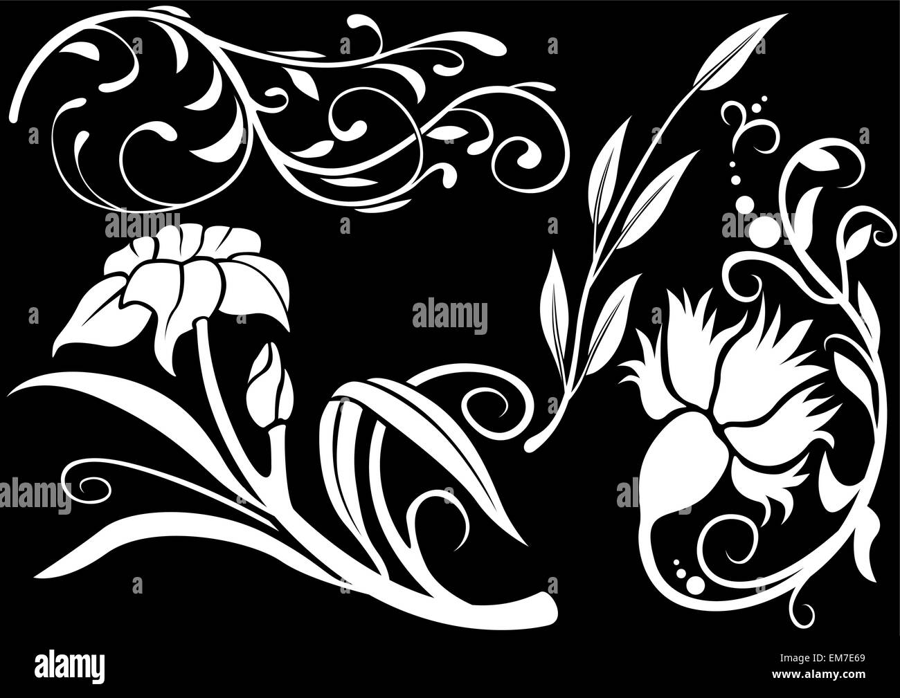 Spiral scroll patterns Black and White Stock Photos & Images - Alamy