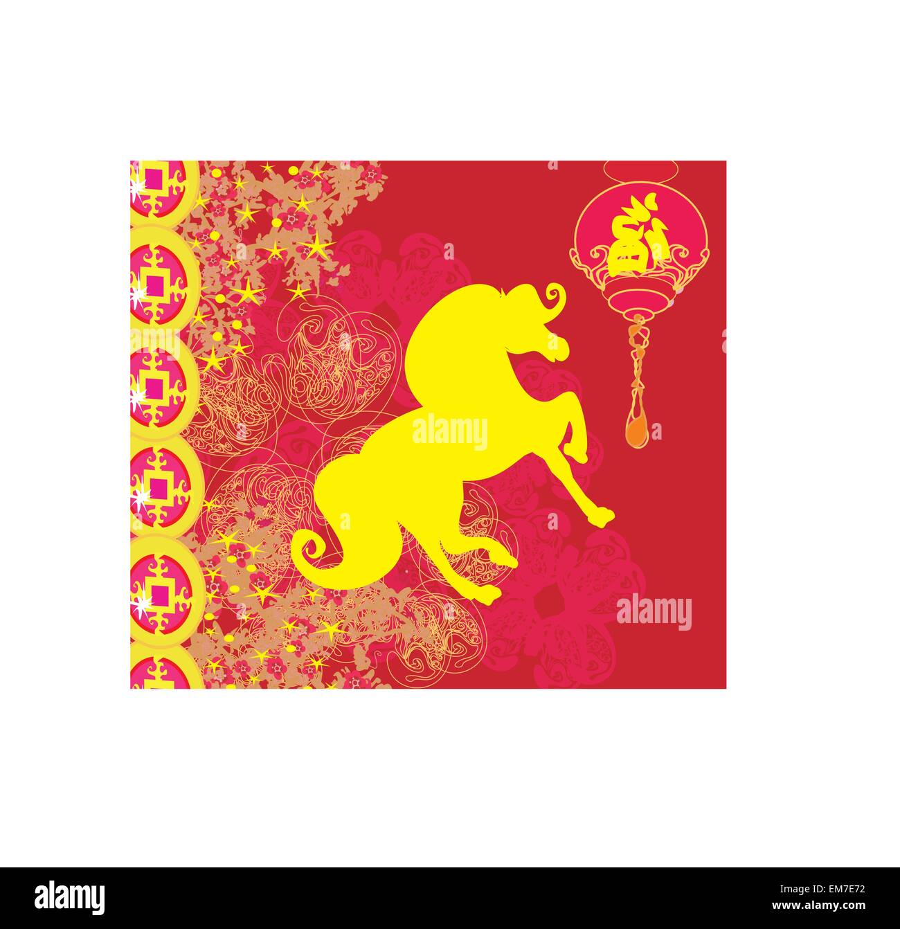 Chinese New Year Horse Card