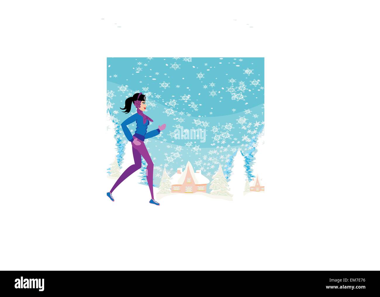 Slim girl Stock Vector Images - Alamy