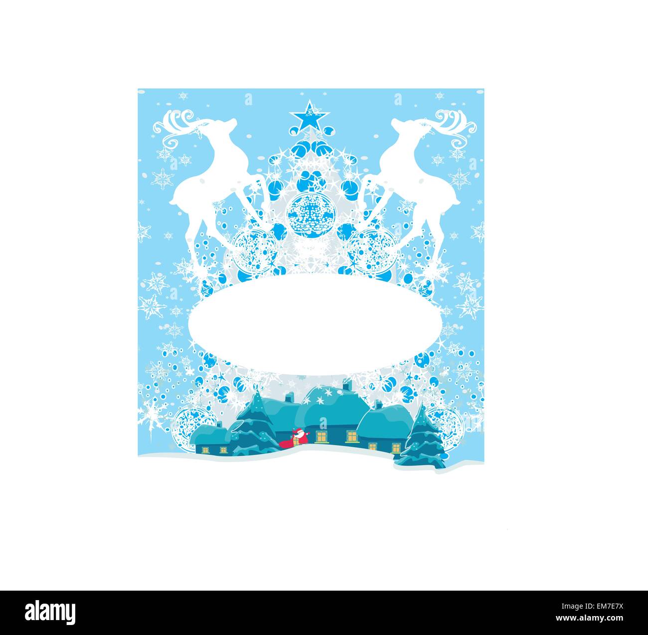 White reindeer night Stock Vector Images - Alamy