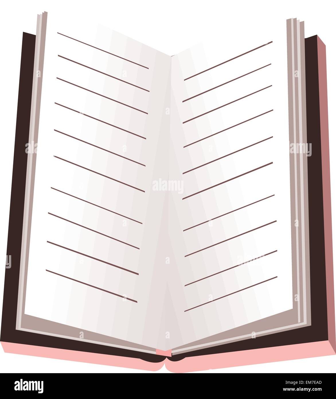 open diary on white background Stock Vector Image & Art - Alamy