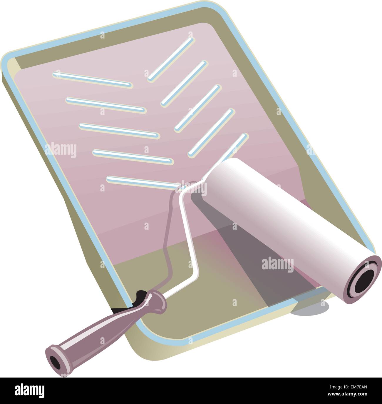 Paint tray isolated Stock Vector Images - Alamy