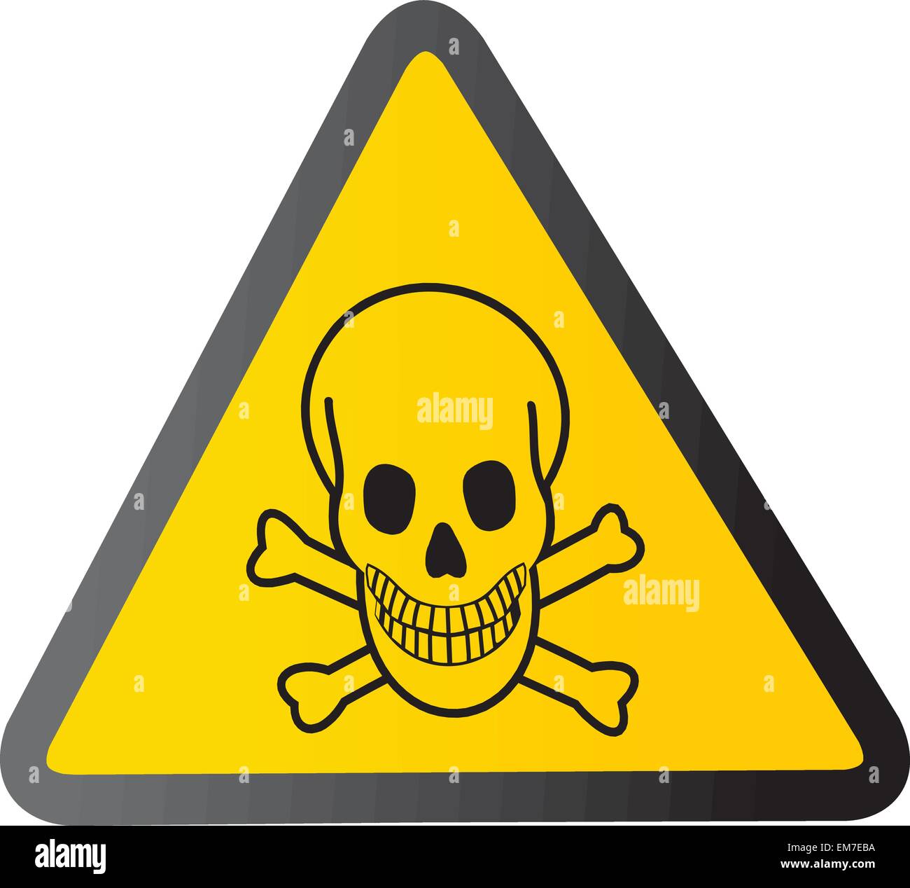 Warning sign with skull, vector Stock Vector Image & Art - Alamy