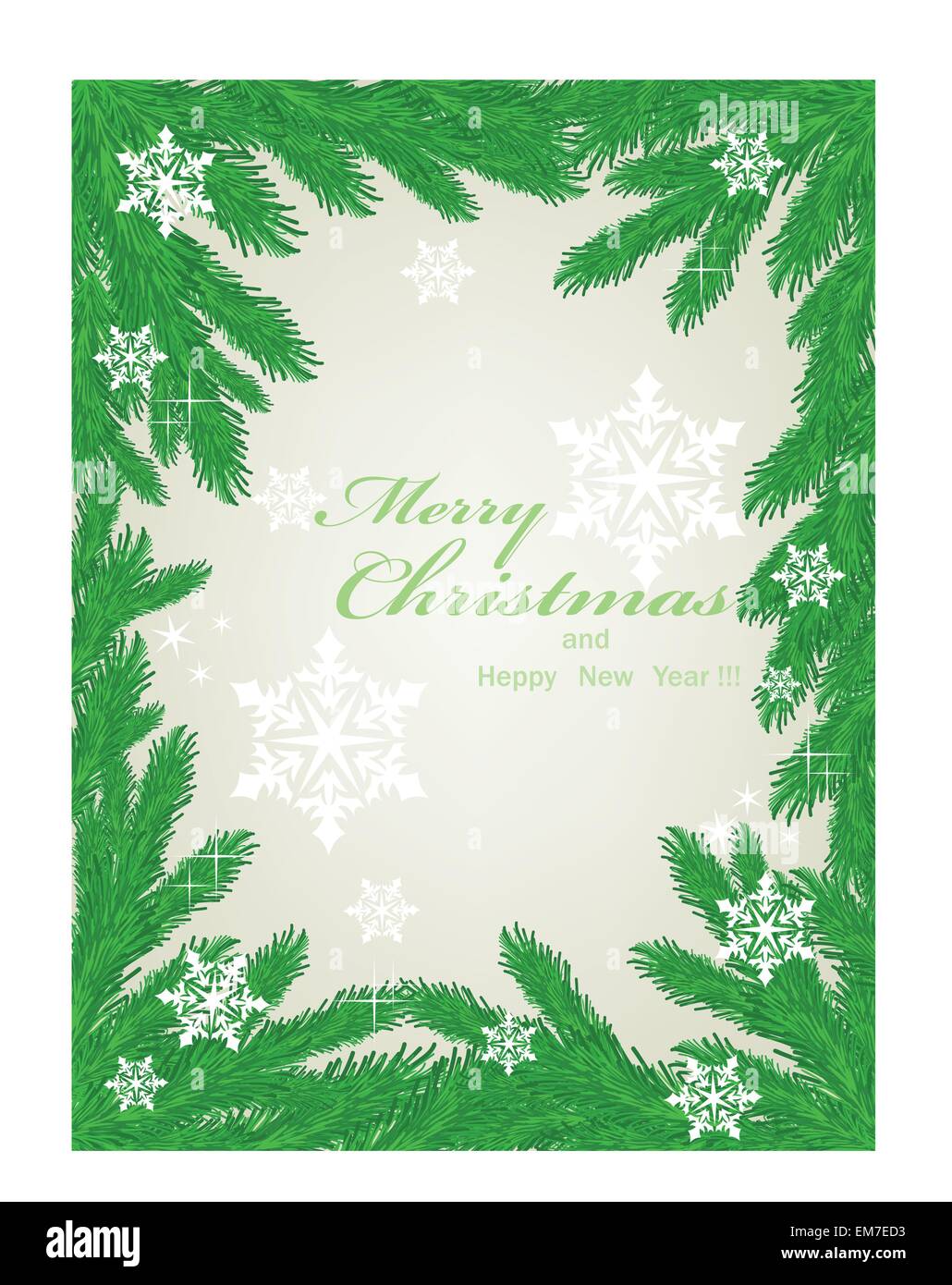 Festive frame spruce branches Stock Vector Images - Alamy
