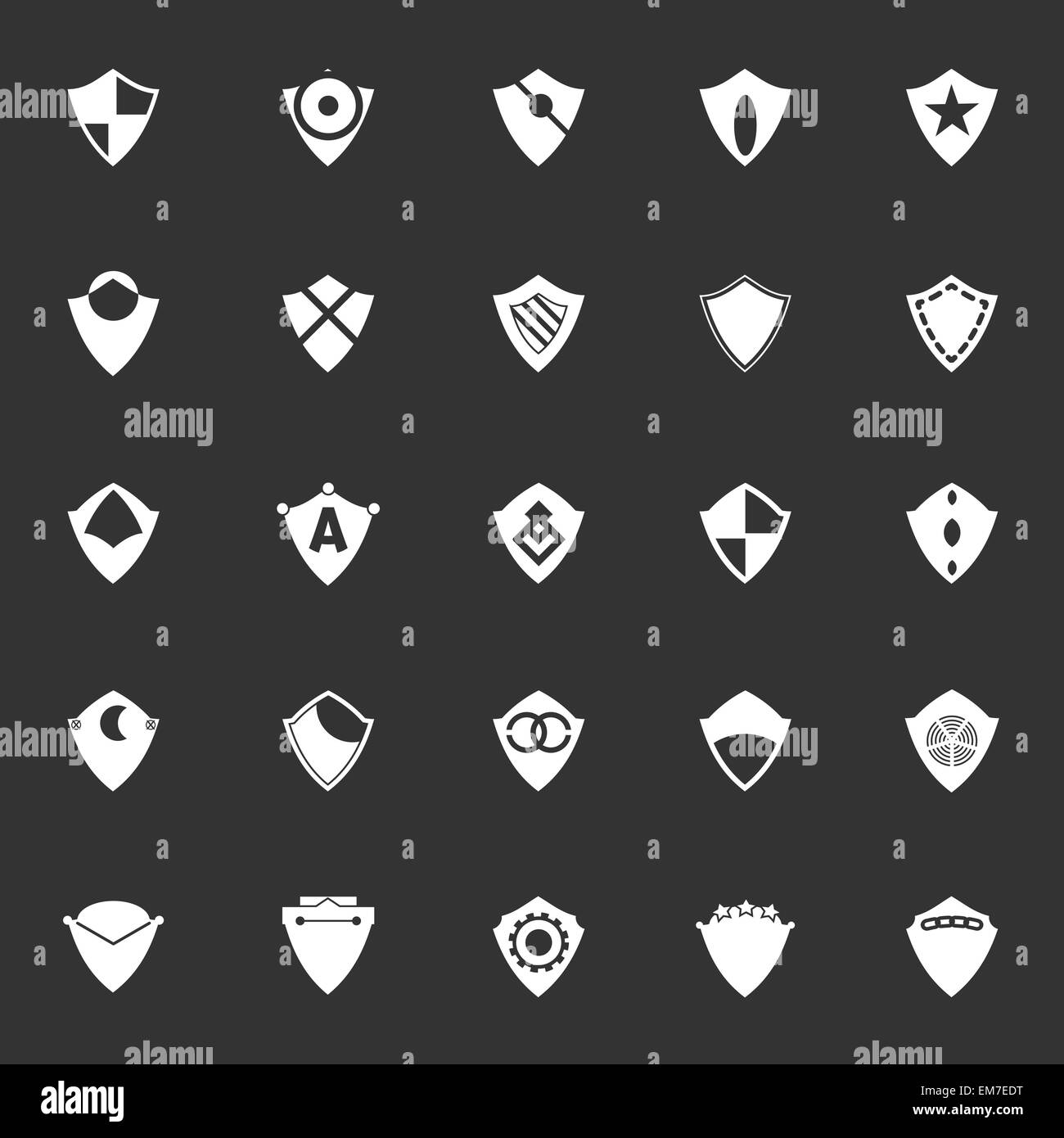 Design shield icons on gray background, stock vector Stock Vector Image ...