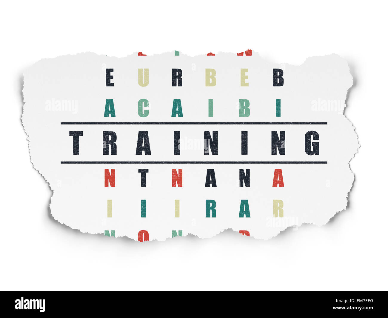 Education concept: word Training in solving Crossword Puzzle Stock ...