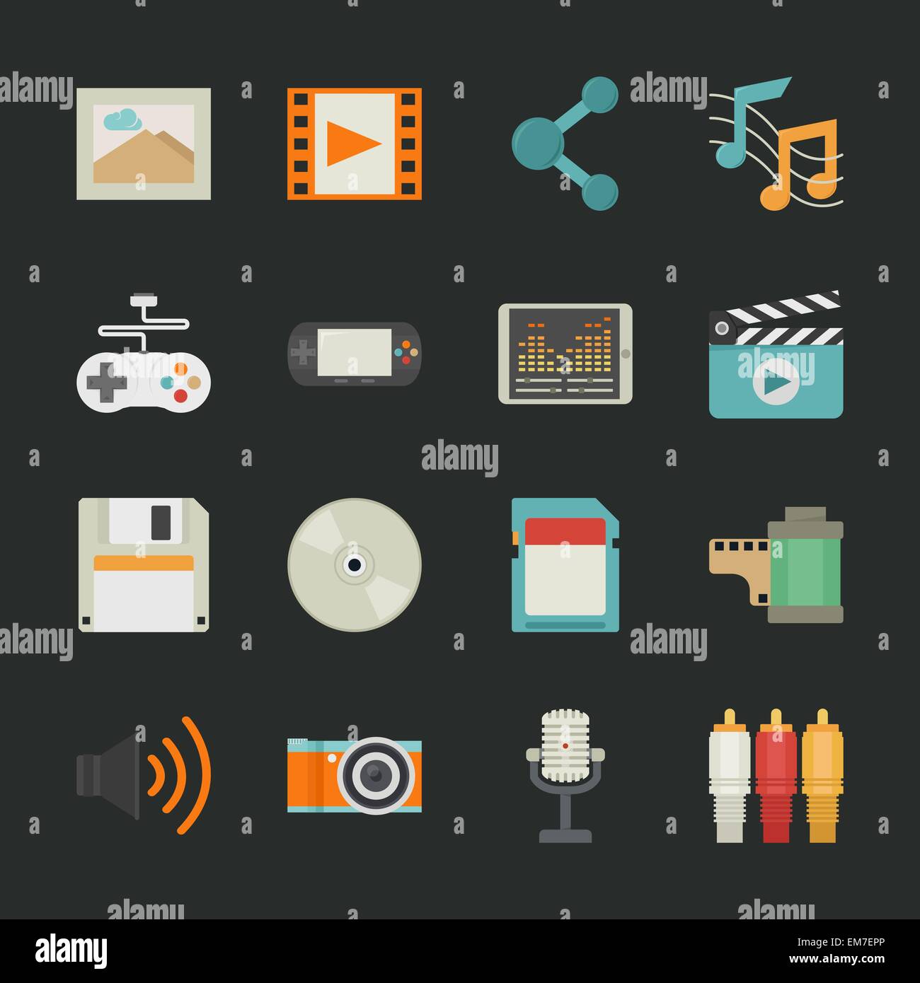 Social media icons and speaker hi-res stock photography and images - Alamy