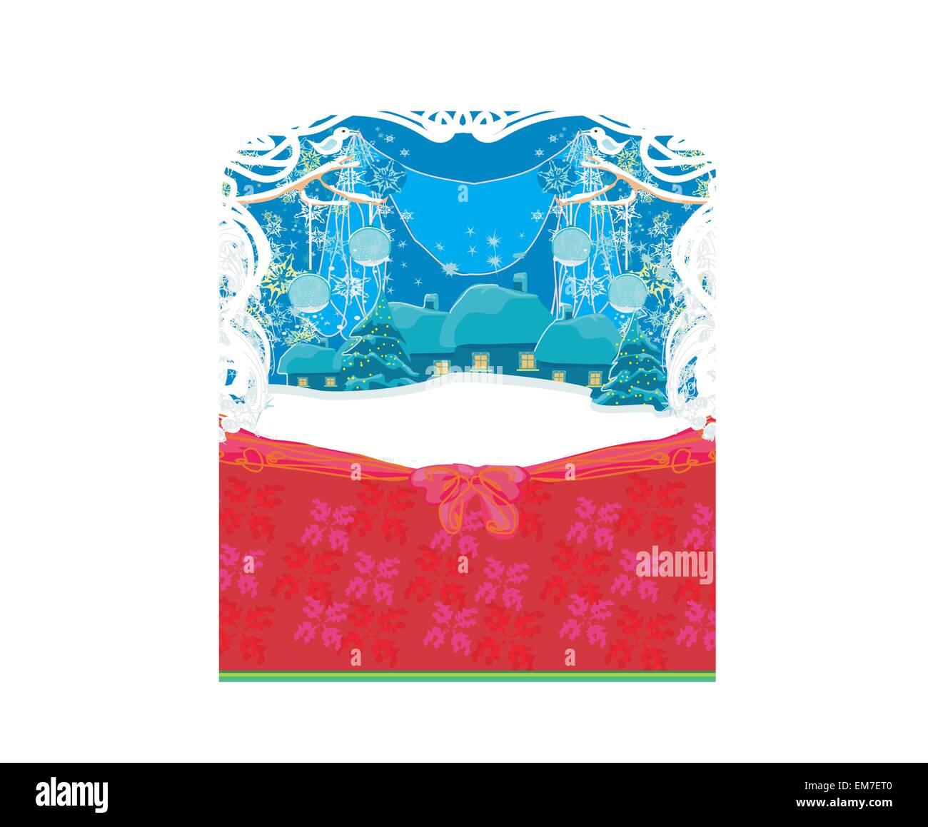 Snow scene landscape trees Cut Out Stock Images & Pictures - Alamy