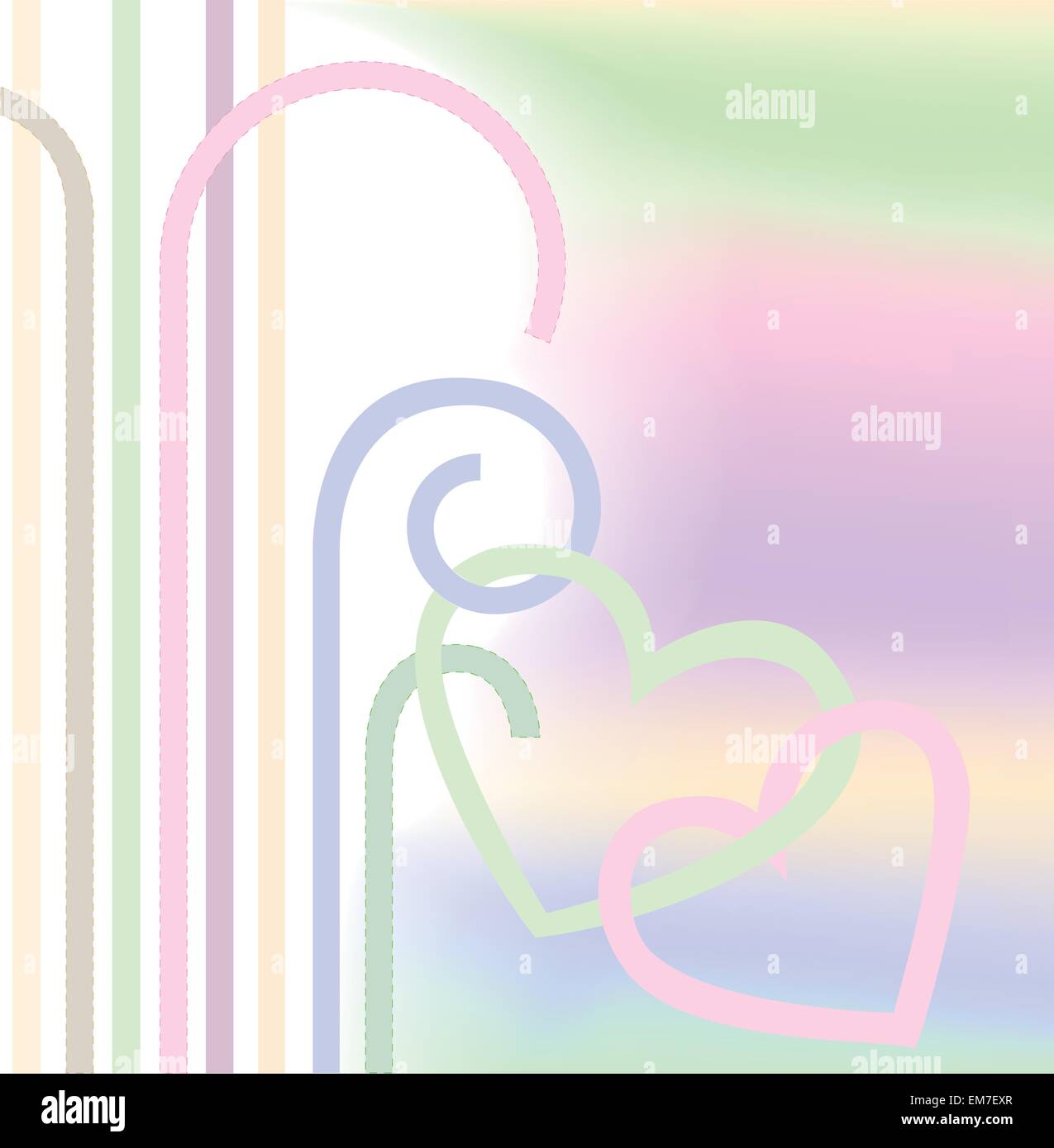 hearts in pastel colors Stock Vector Image & Art - Alamy