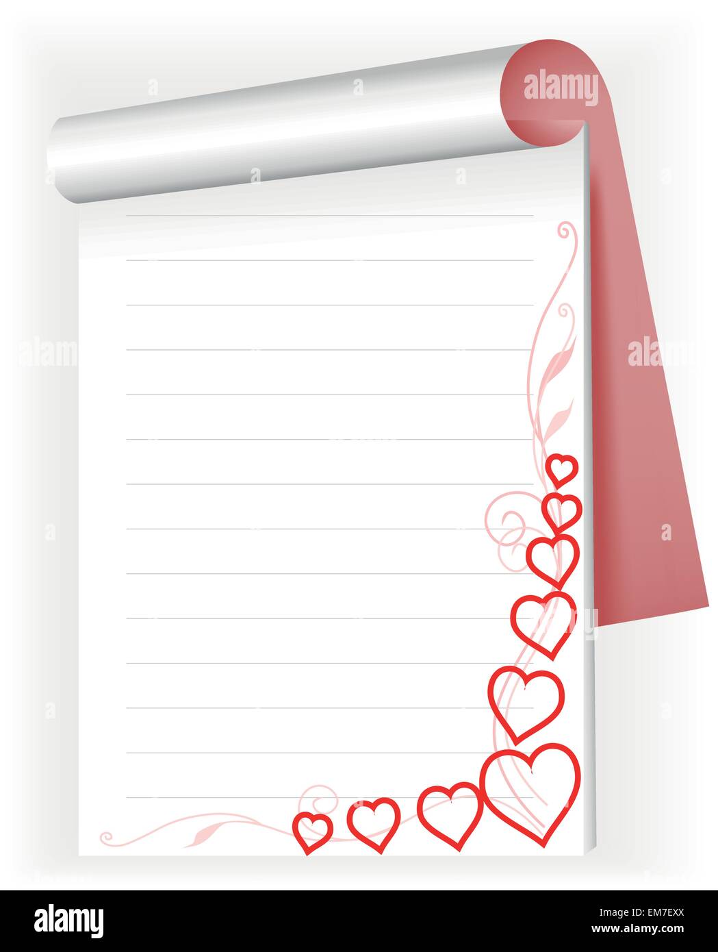notebook with hearts 2 Stock Vector Image & Art - Alamy