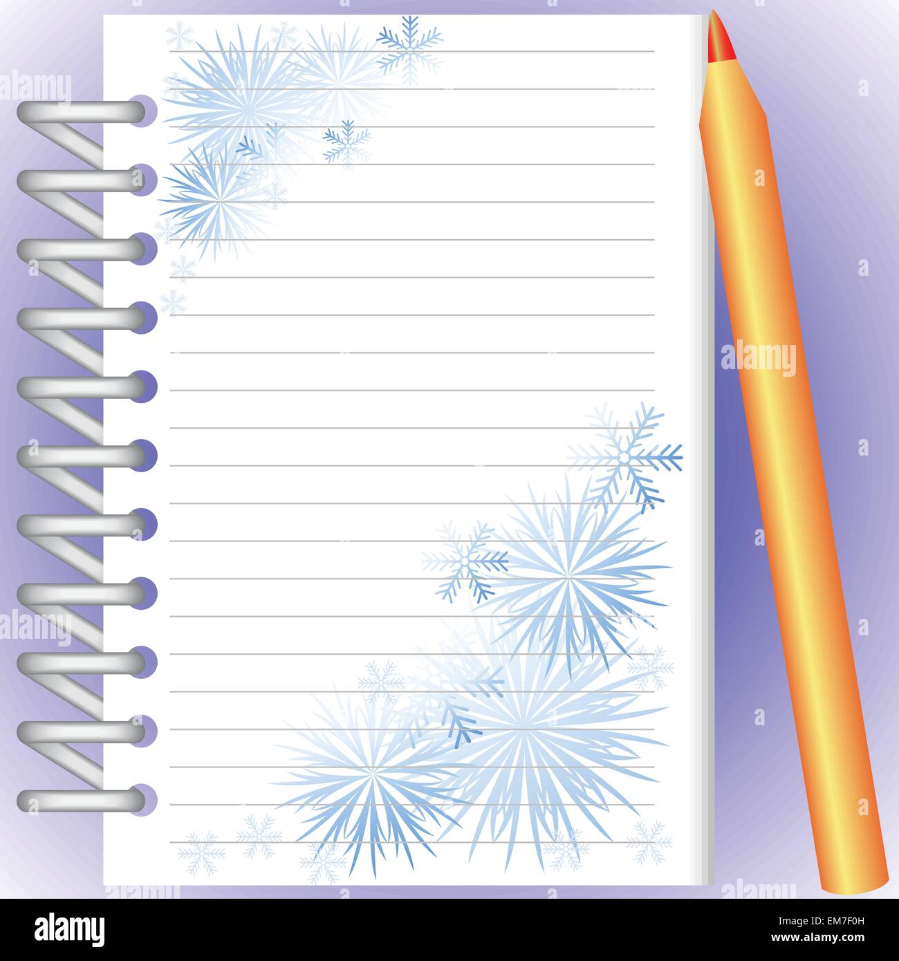 notebook and pencil Stock Vector Image & Art - Alamy
