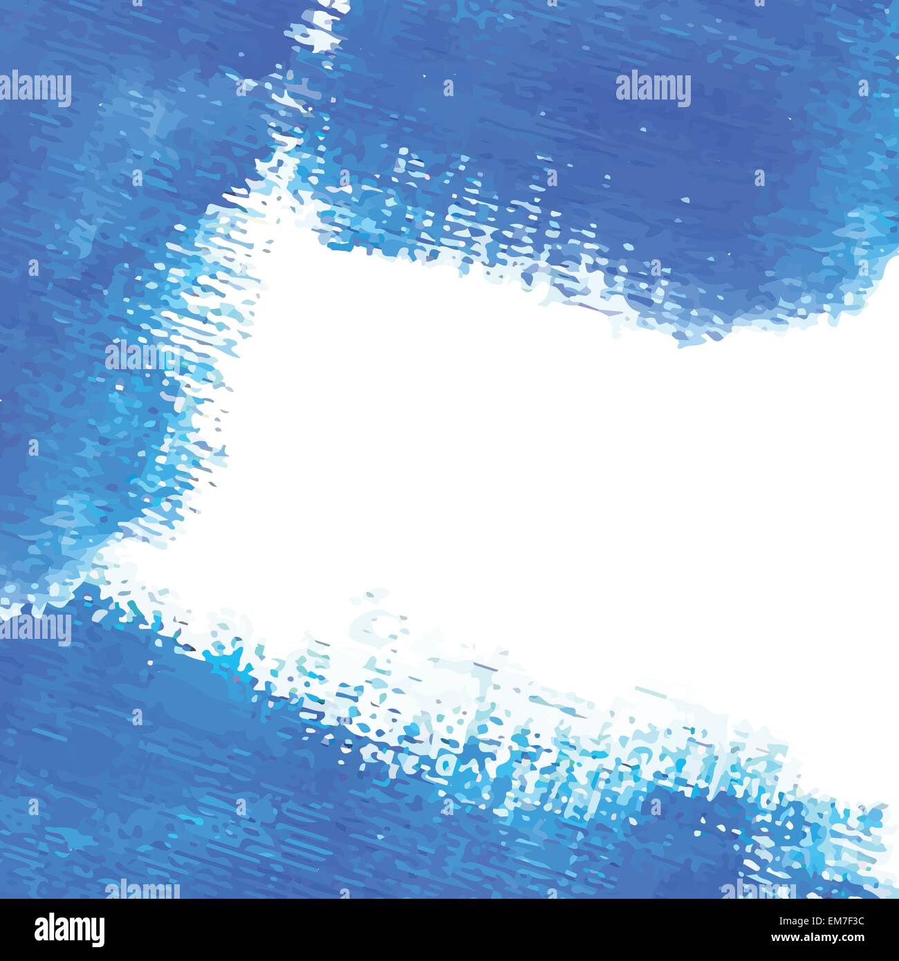 Watercolor vector banner with place for your text. Cold blue colors ...