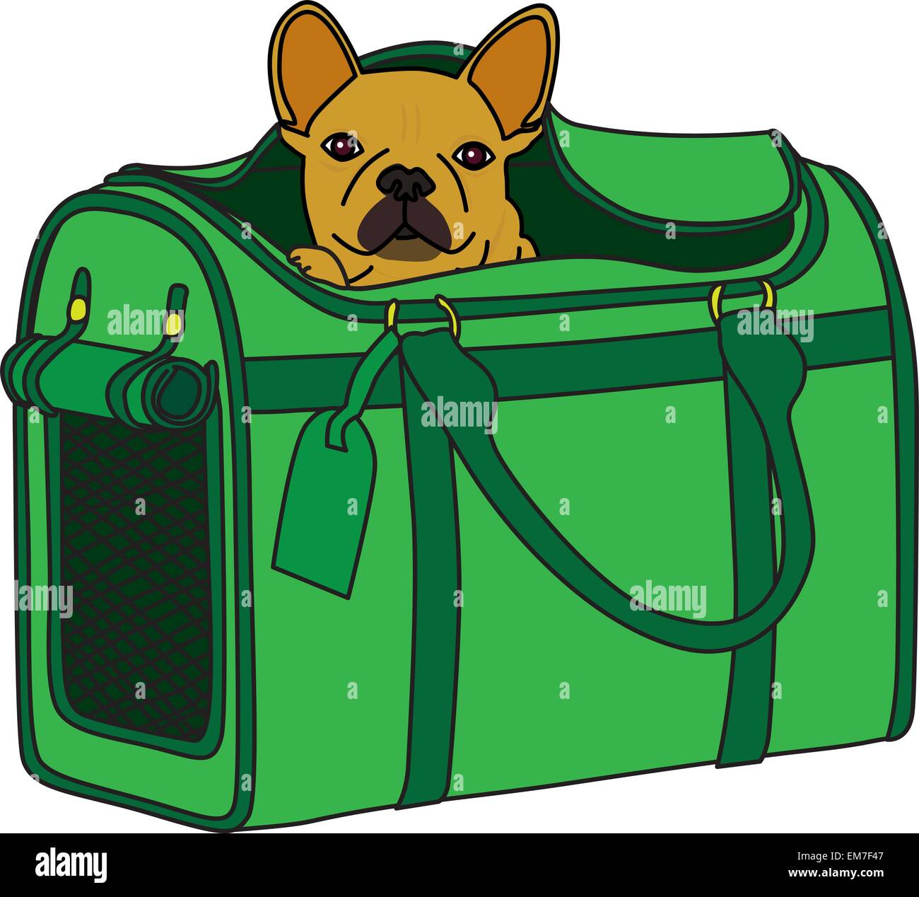 Dog carrier Stock Vector Images - Alamy