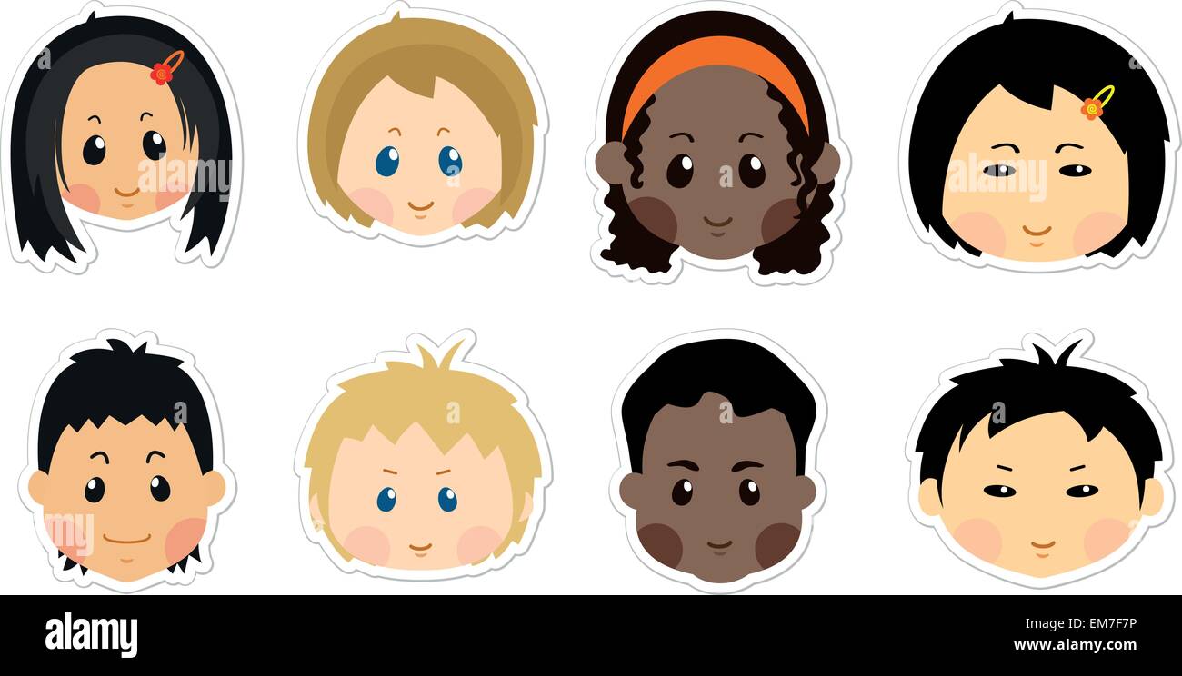 funny kids icons Stock Vector Image & Art - Alamy