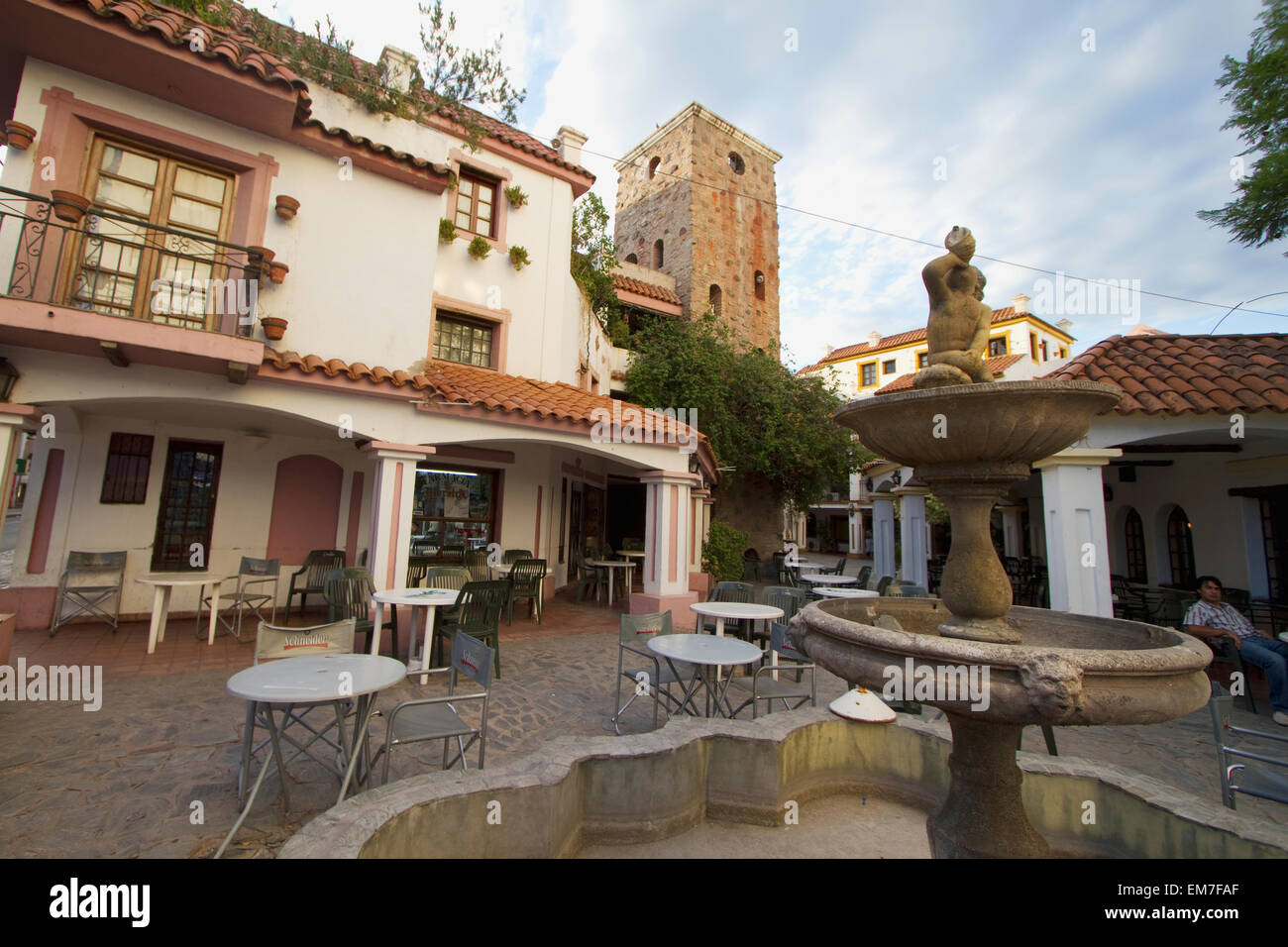 Fountain in a cafe, La Rioja, Argentina Stock Photo - Alamy