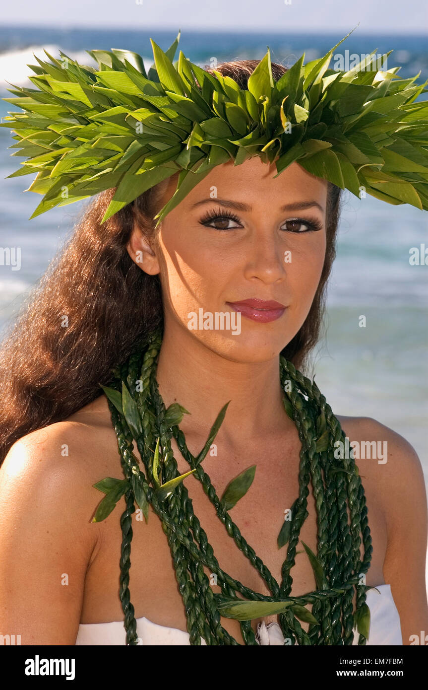 Hula Dancer Haku Lei In High Resolution Stock Photography and Images ...