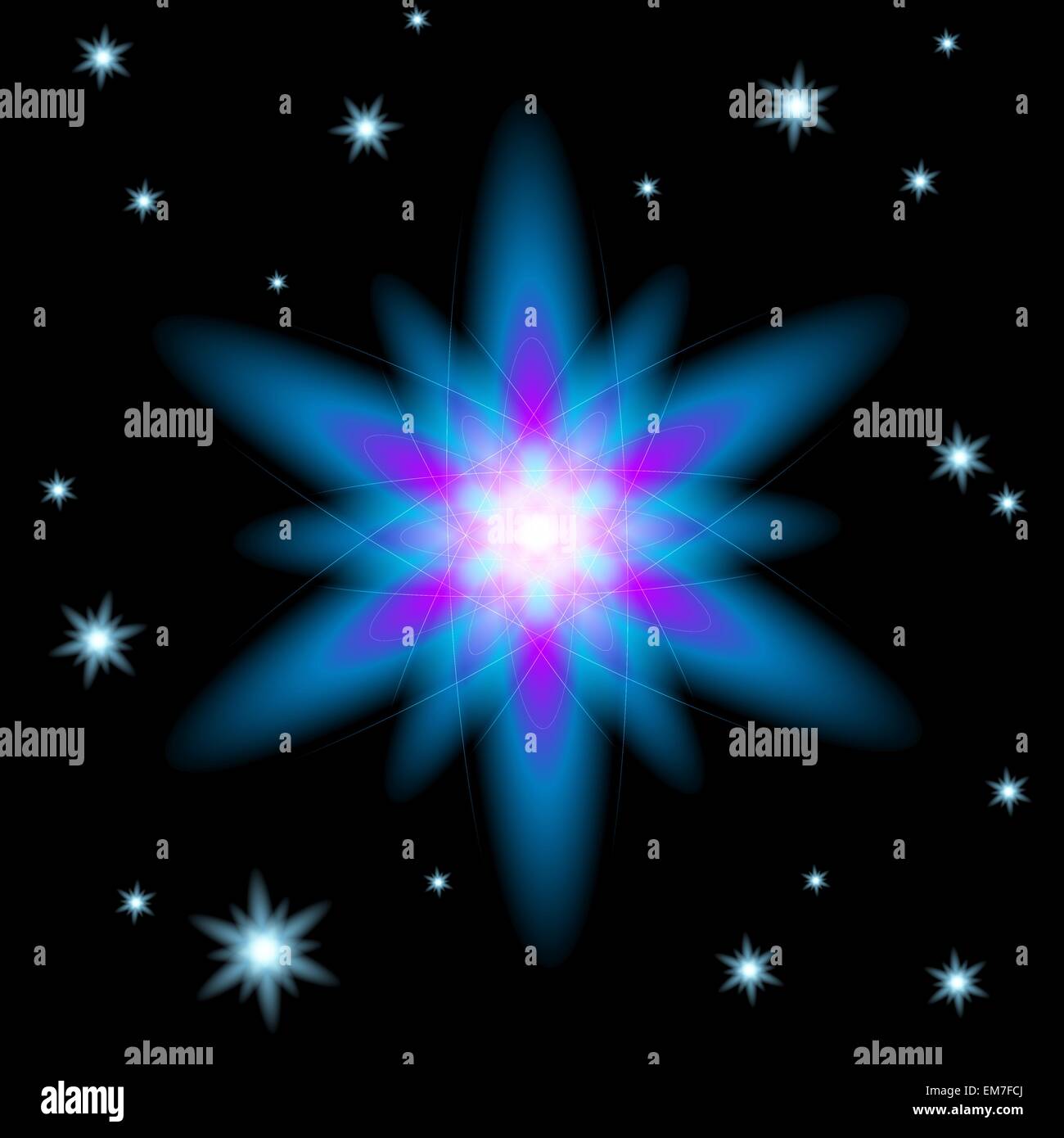 Bright glowing Christmas star Stock Vector Image & Art - Alamy
